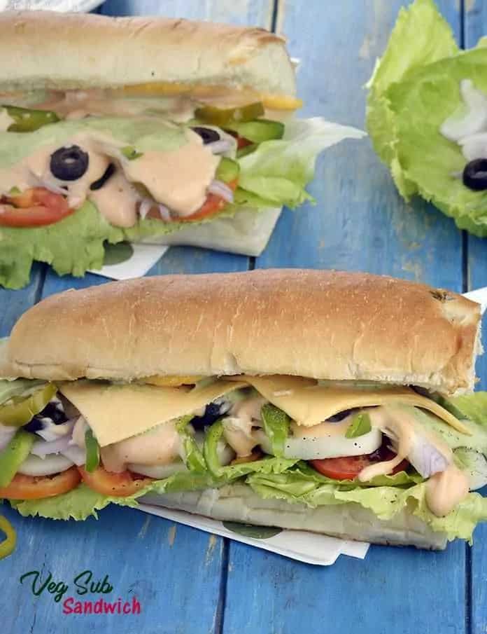 How to make Veg Sub Sandwich Recipe