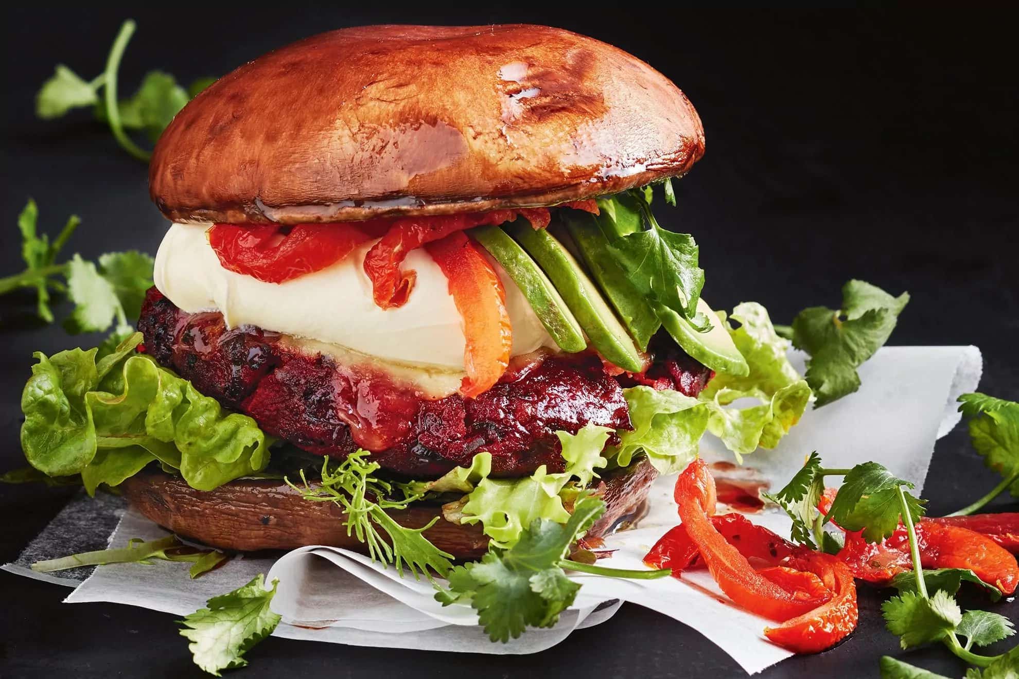 How to make Bean And Beetroot Mushroom Burgers Recipe