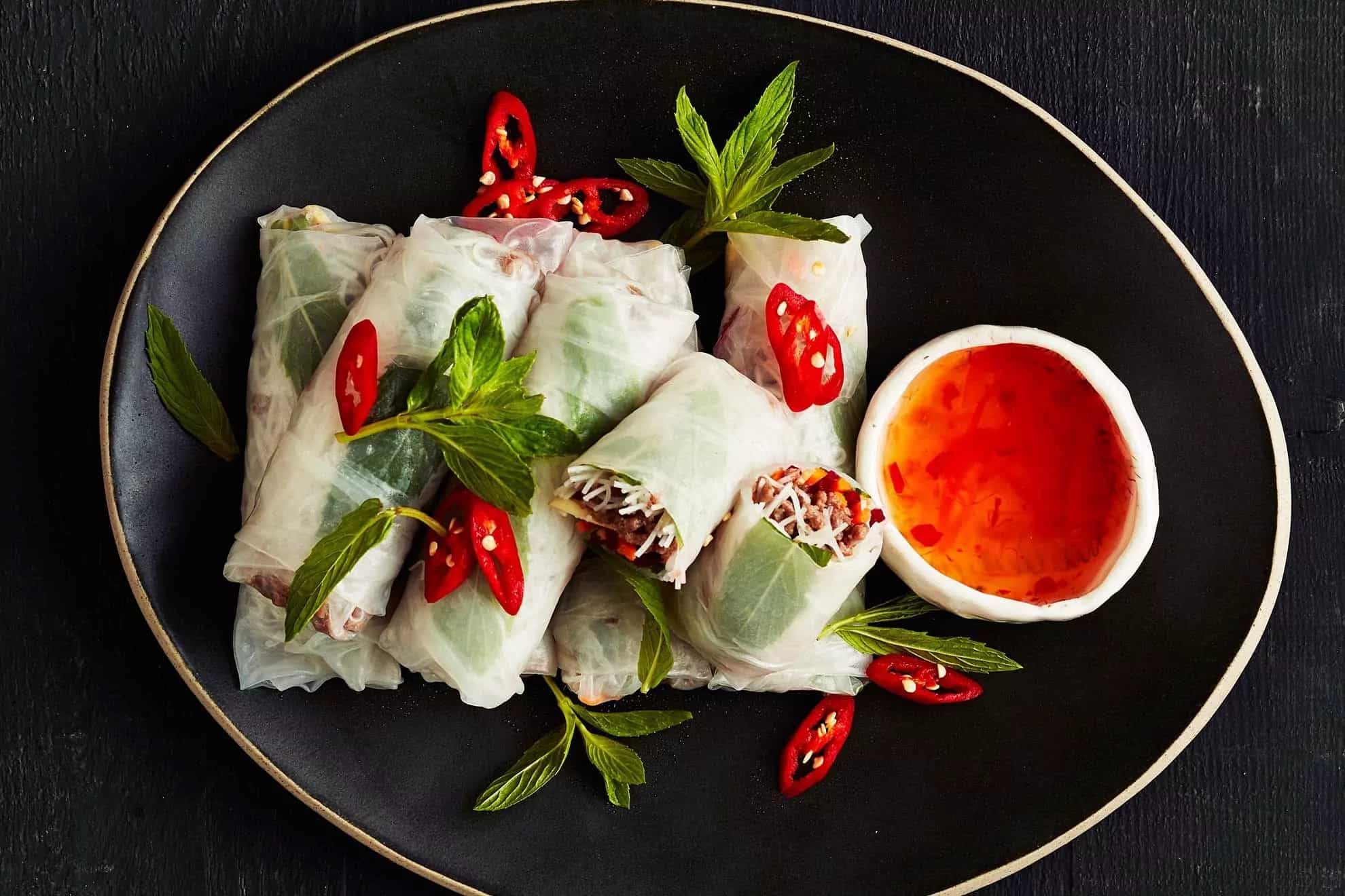 How to make Beef Mince Rice Paper Rolls Recipe
