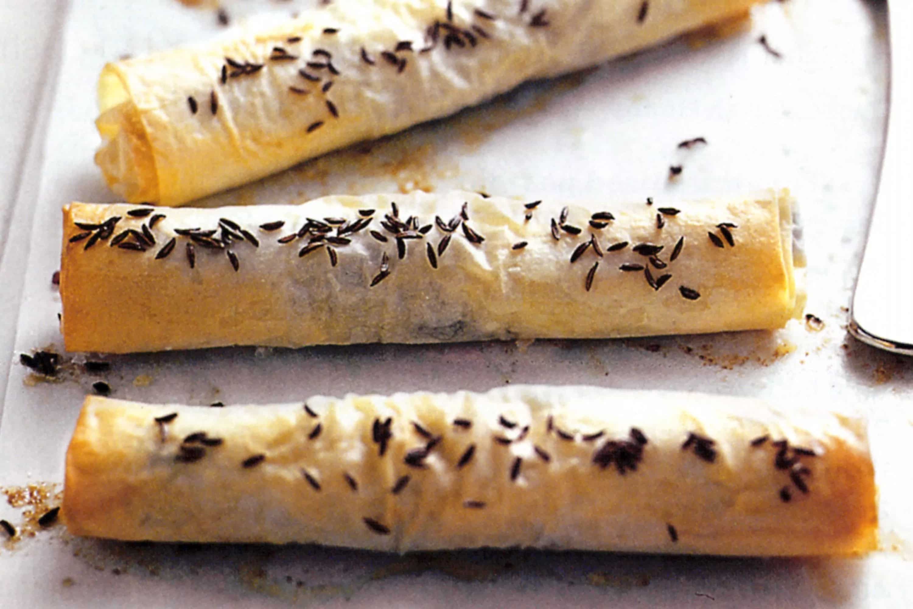 How to make Brie And Silver Beet Filo Cigars Recipe