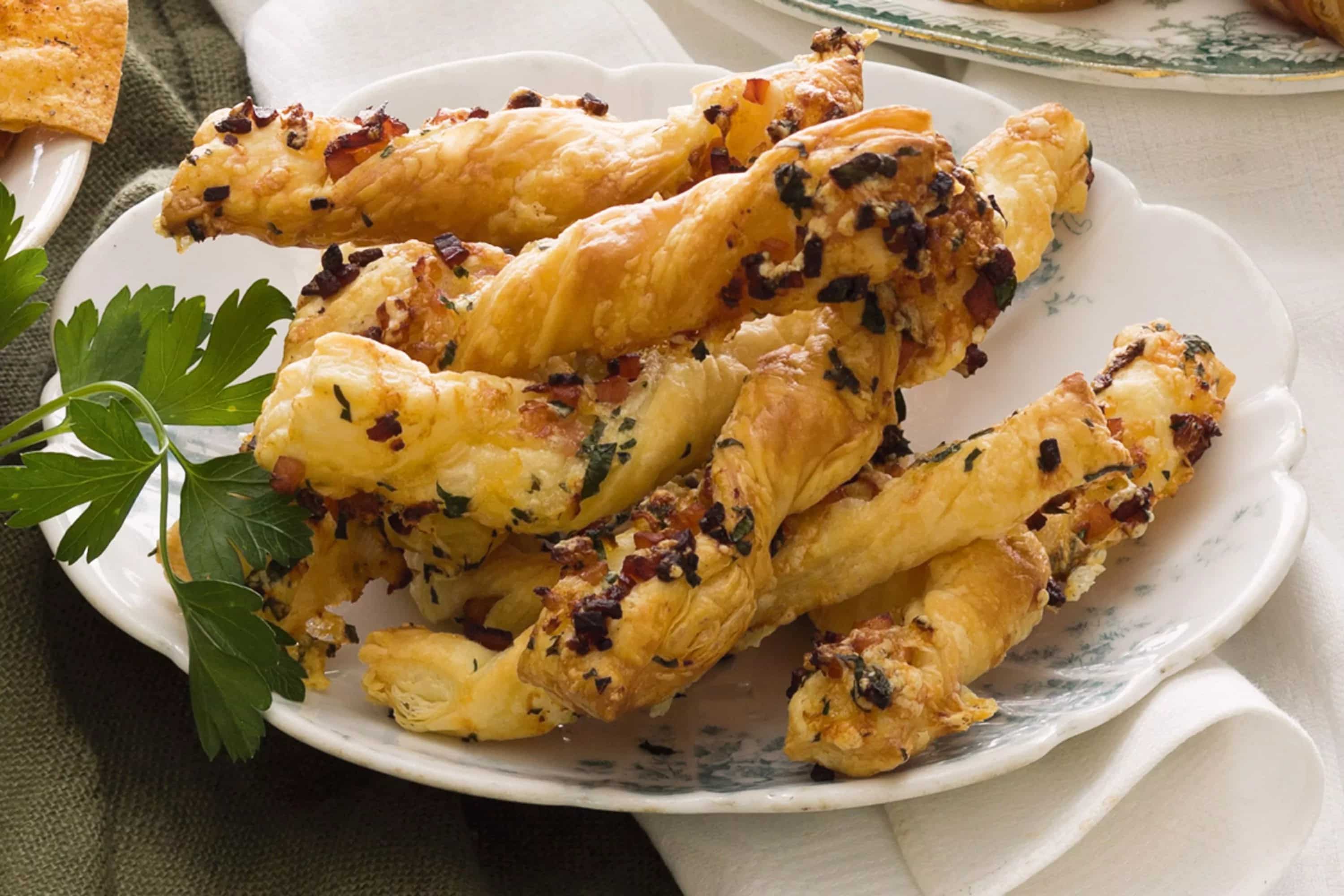 How to make Cheese And Bacon Pastry Twists Recipe