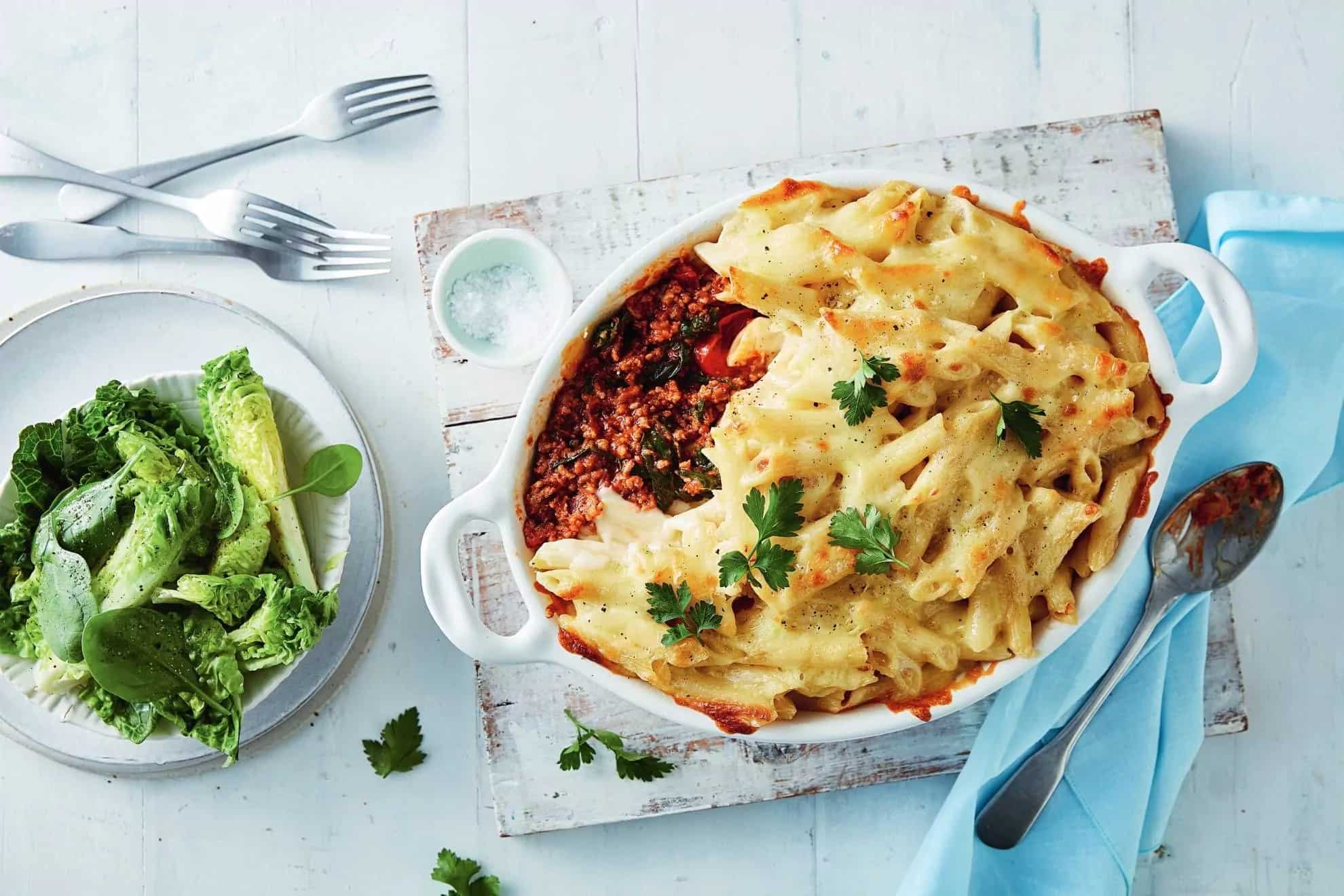 How to make Creamy Pasta And Bolognese Bake Recipe