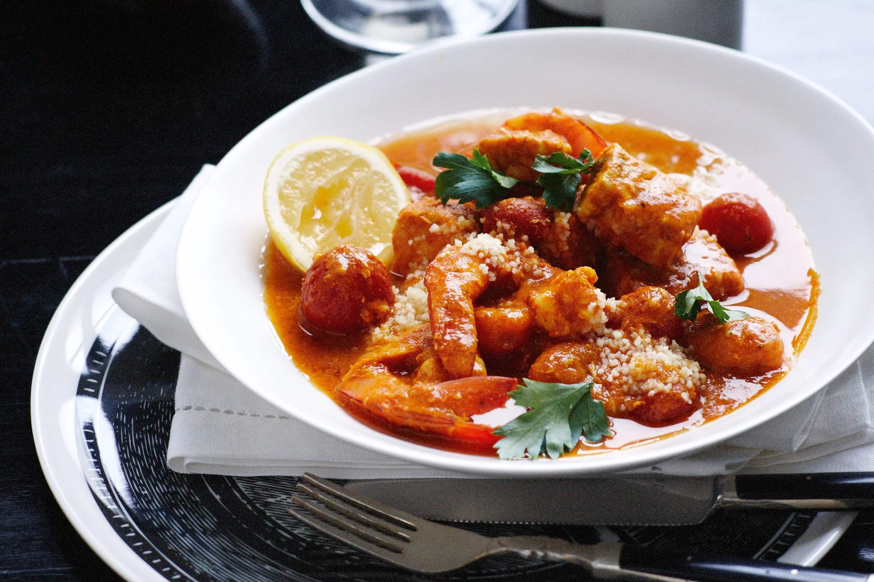 How to make Fish And Prawn Tagine With Apricots Recipe