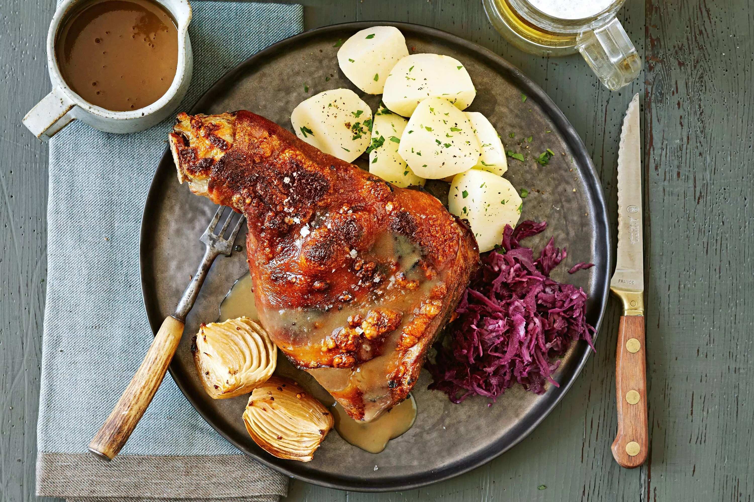 How to make German-style Roast Pork With Beer Gravy Recipe
