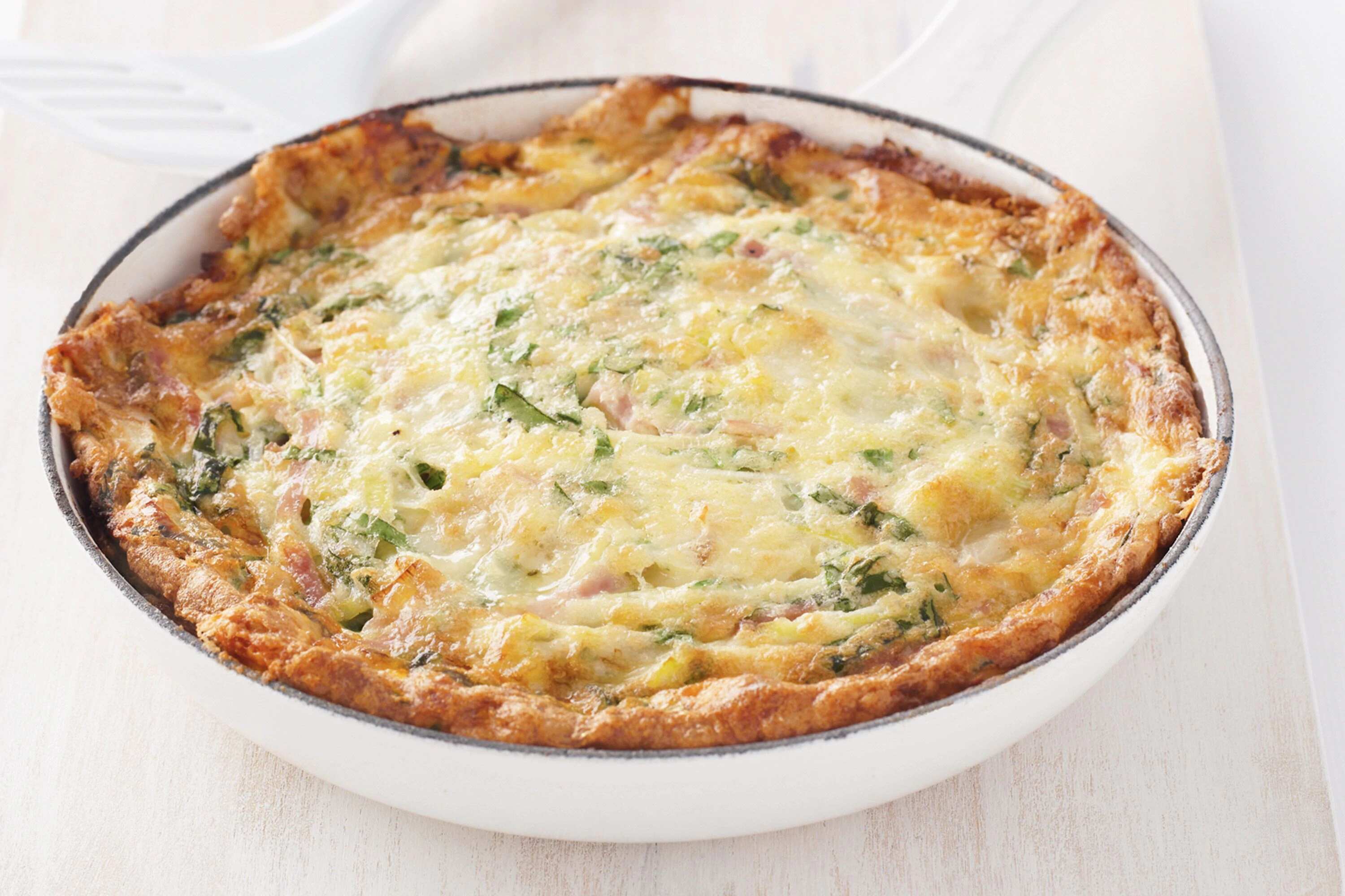 How to make Ham Leek And Rocket Frittata Recipe