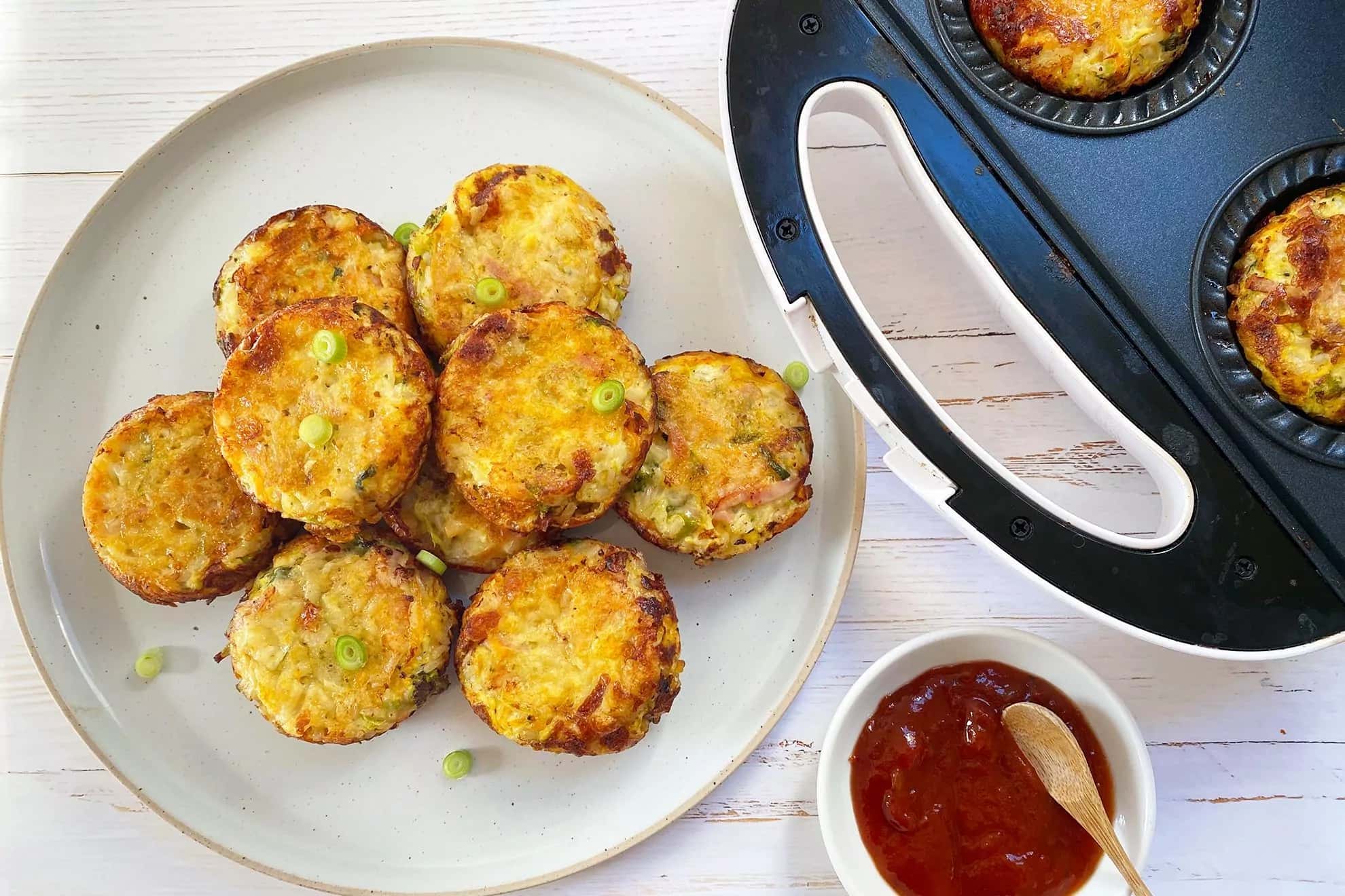 How to make Healthier Pie Maker Cheesy Rice Cups Recipe