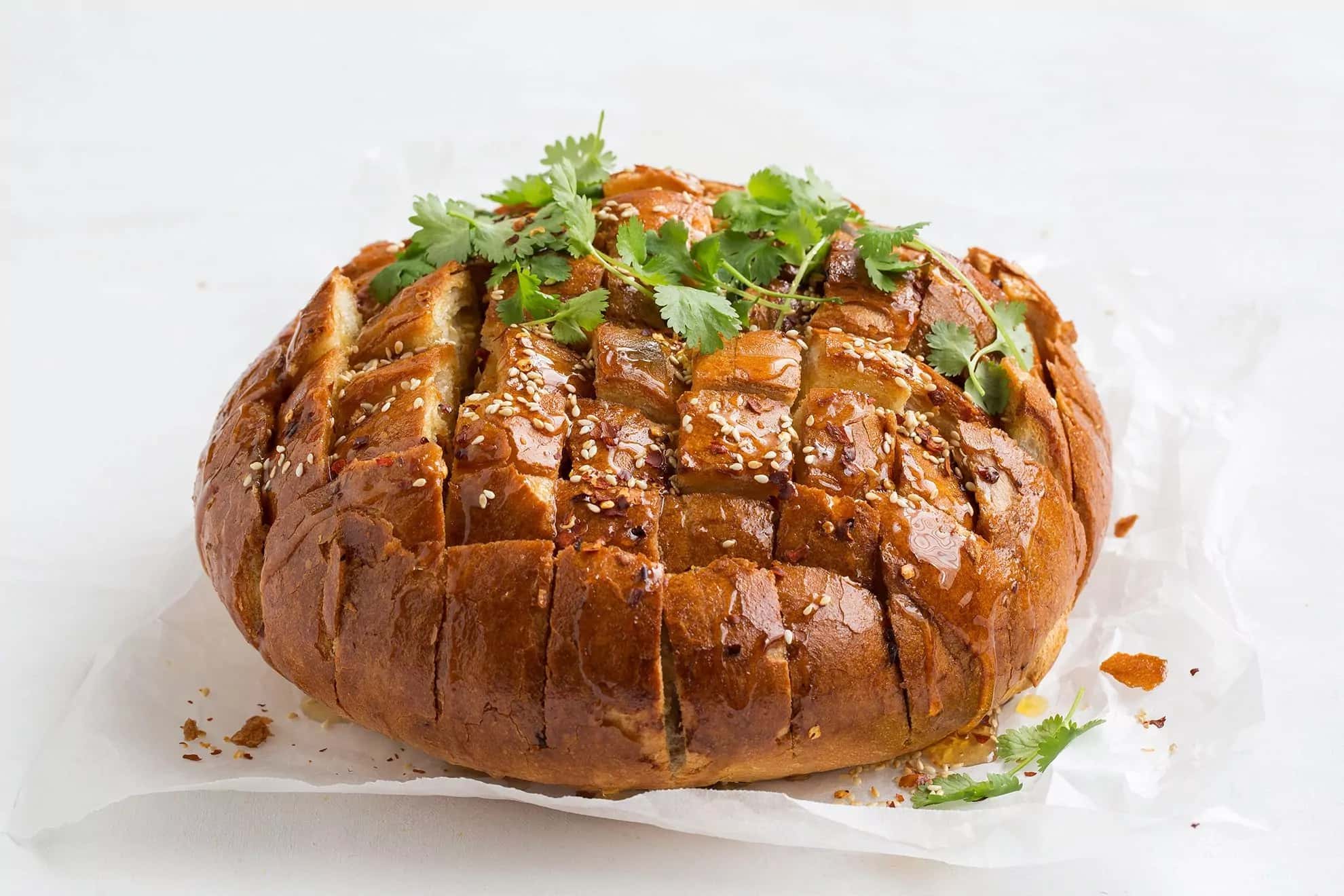 How to make Honey Chilli Butter-glazed Cob Loaf Recipe