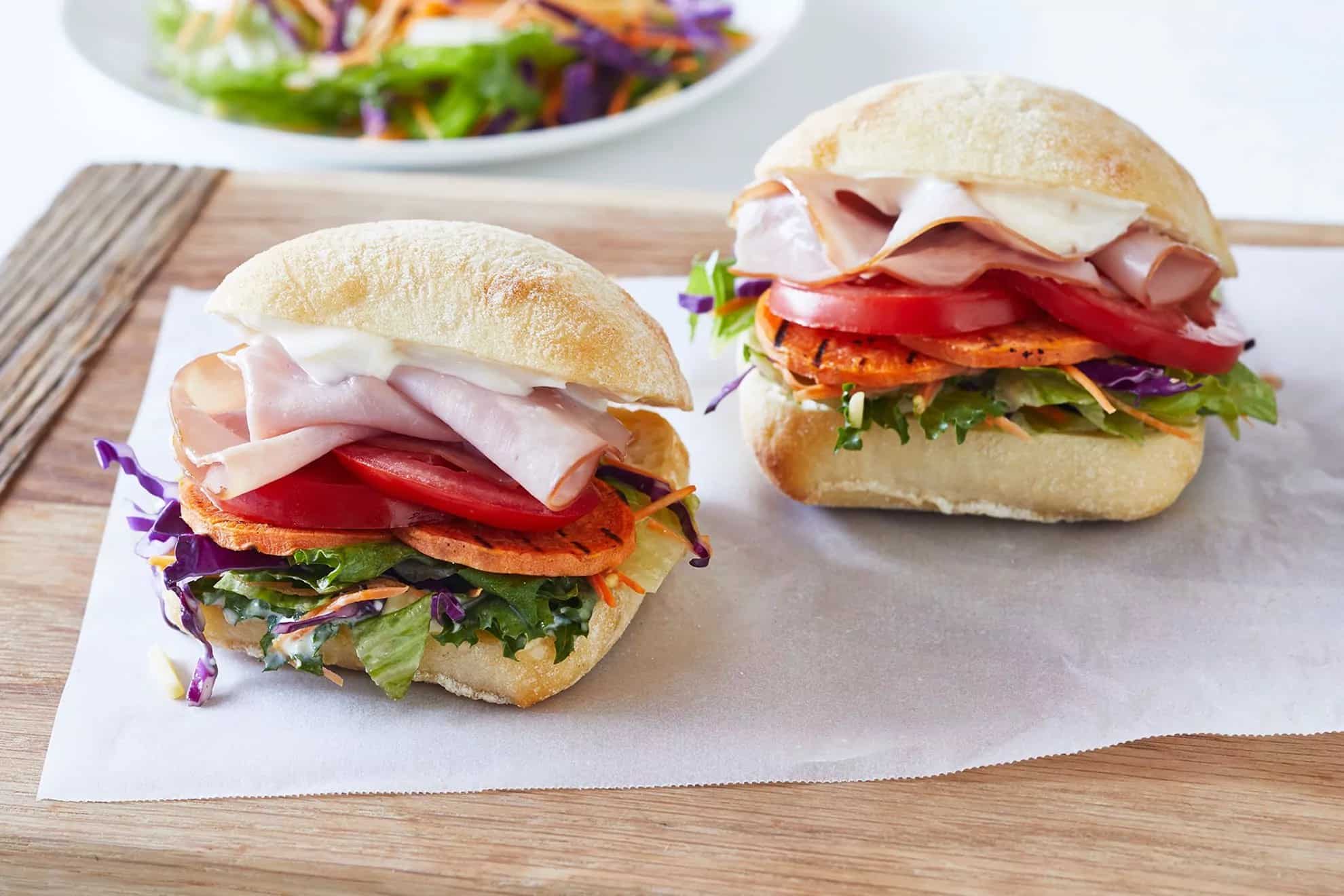 How to make Honey Ham And Salad Rolls Recipe