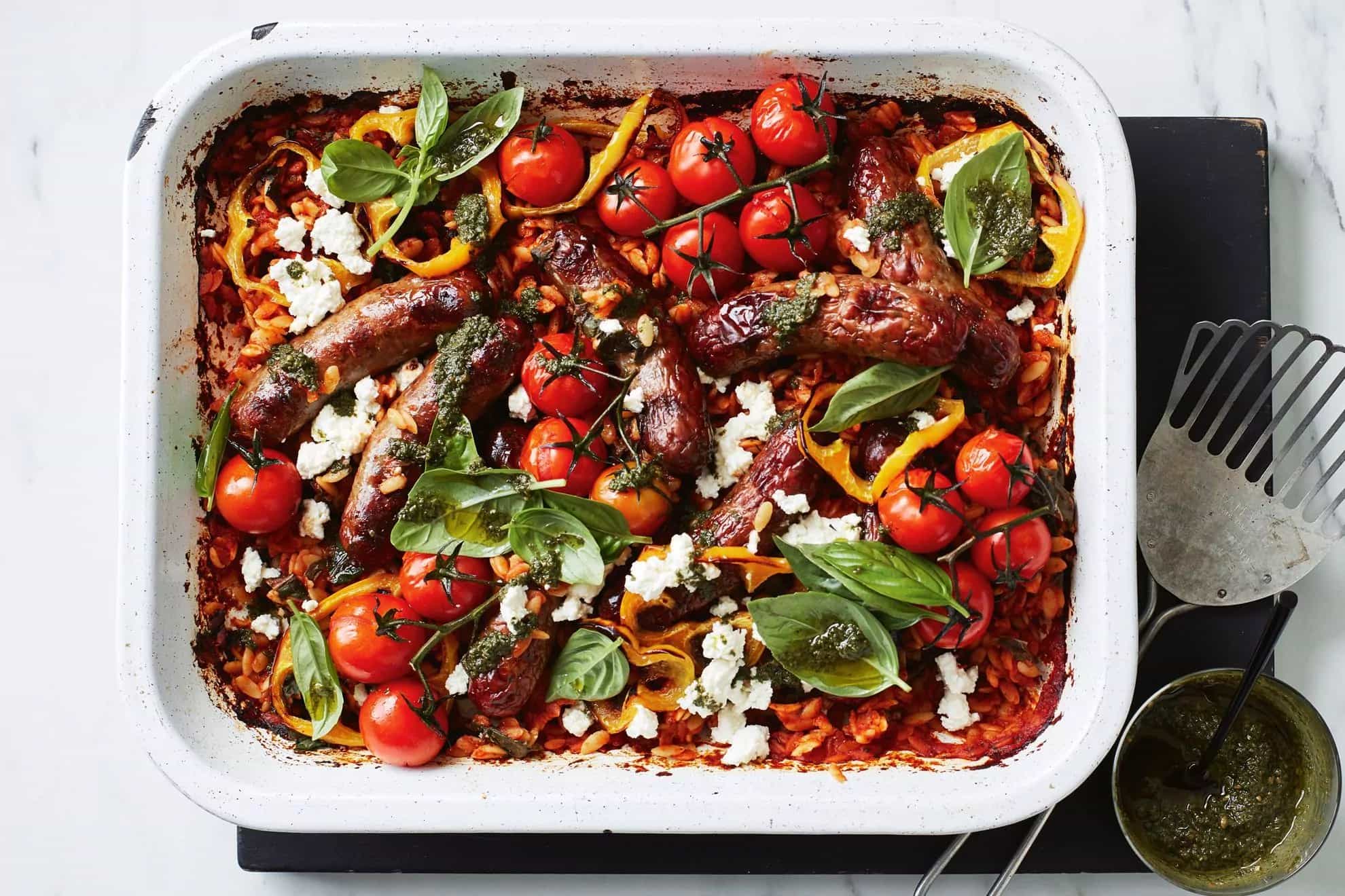 How to make Italian Sausage And Risoni Tray Bake Recipe