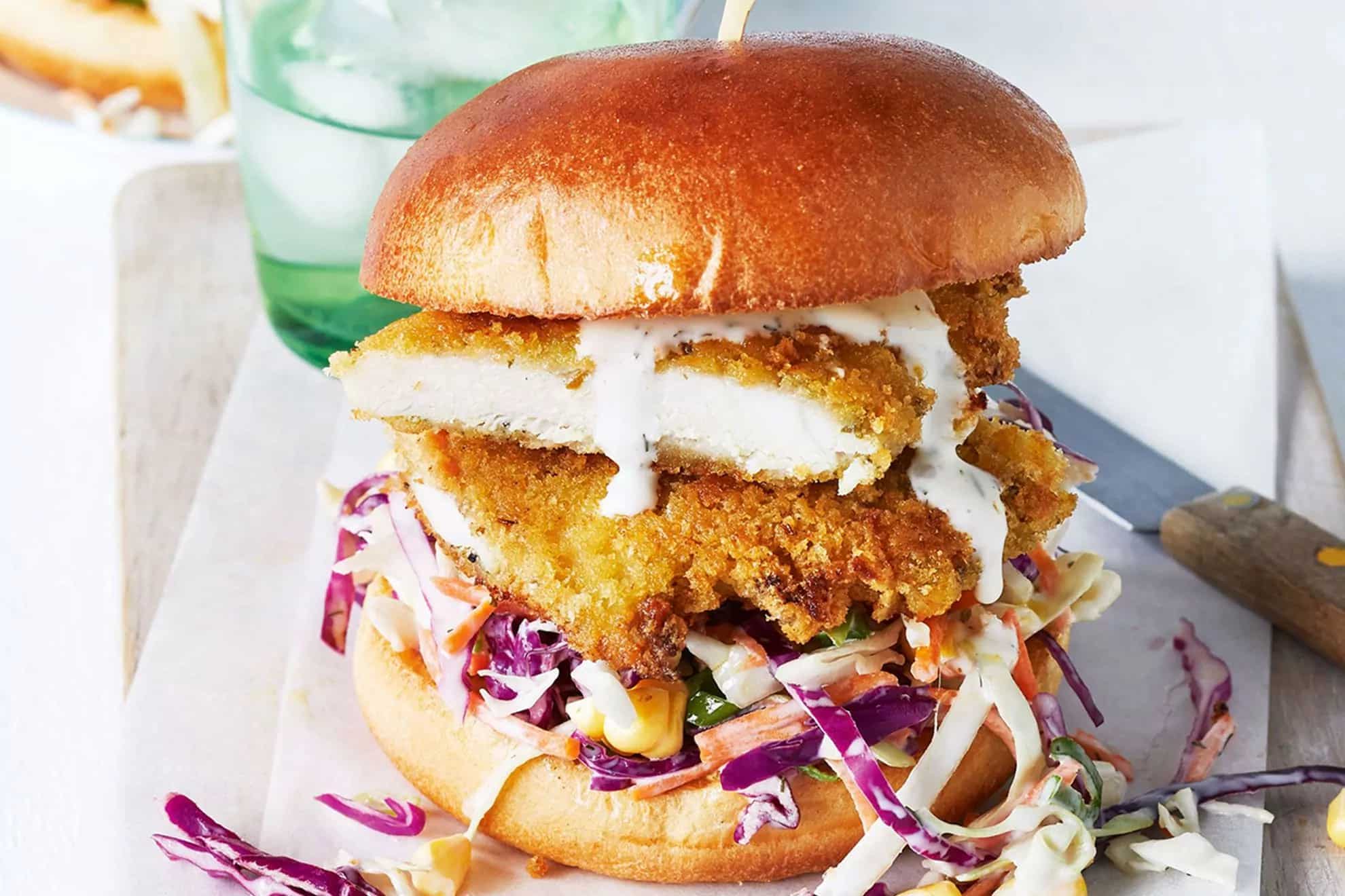 How to make Lemon And Herb Schnitzel Burger Recipe