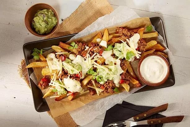 How to make Loaded Fries With Chilli Beef And Beans Recipe