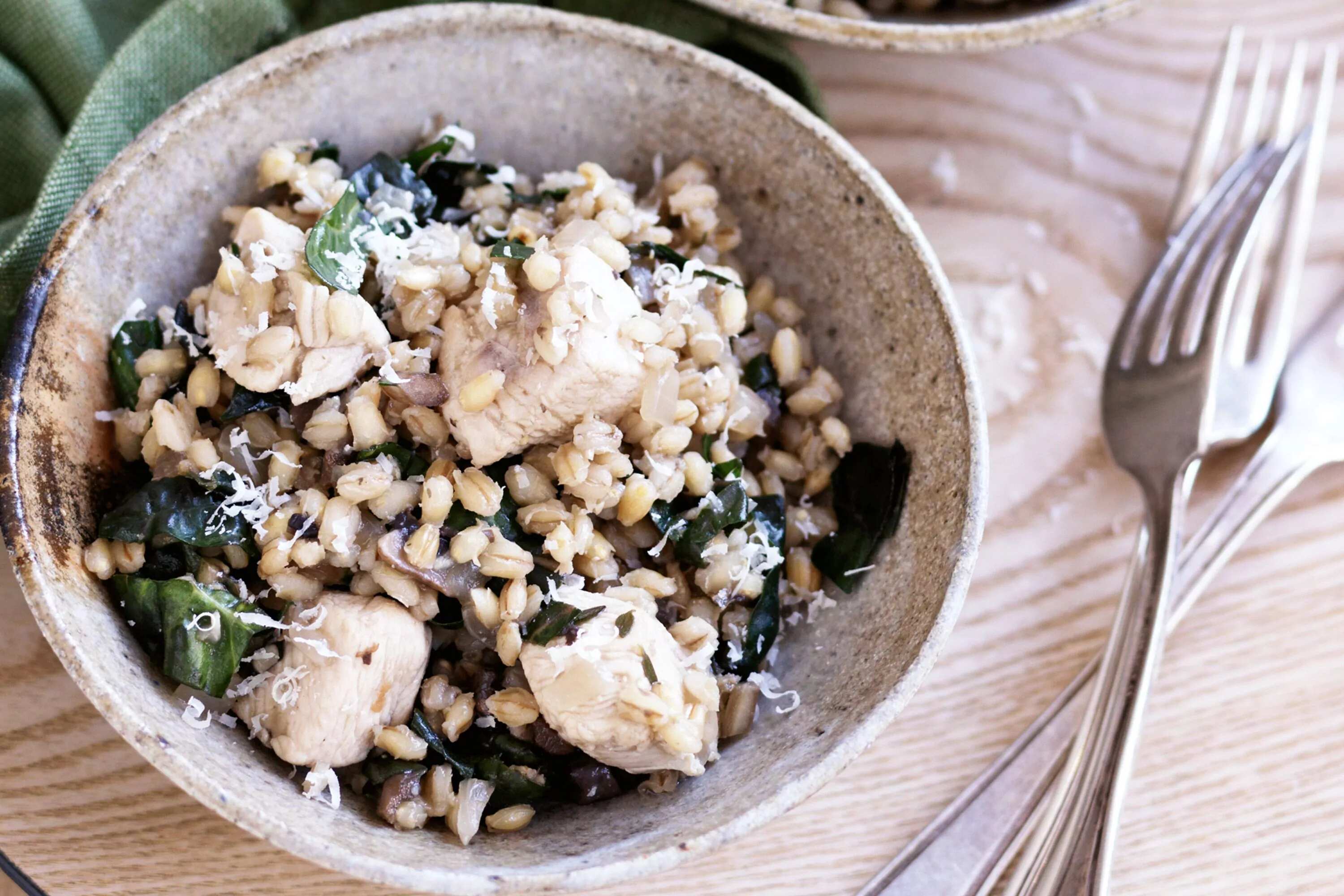 How to make Lower-gi Chicken And Silverbeet Barley Risotto Recipe