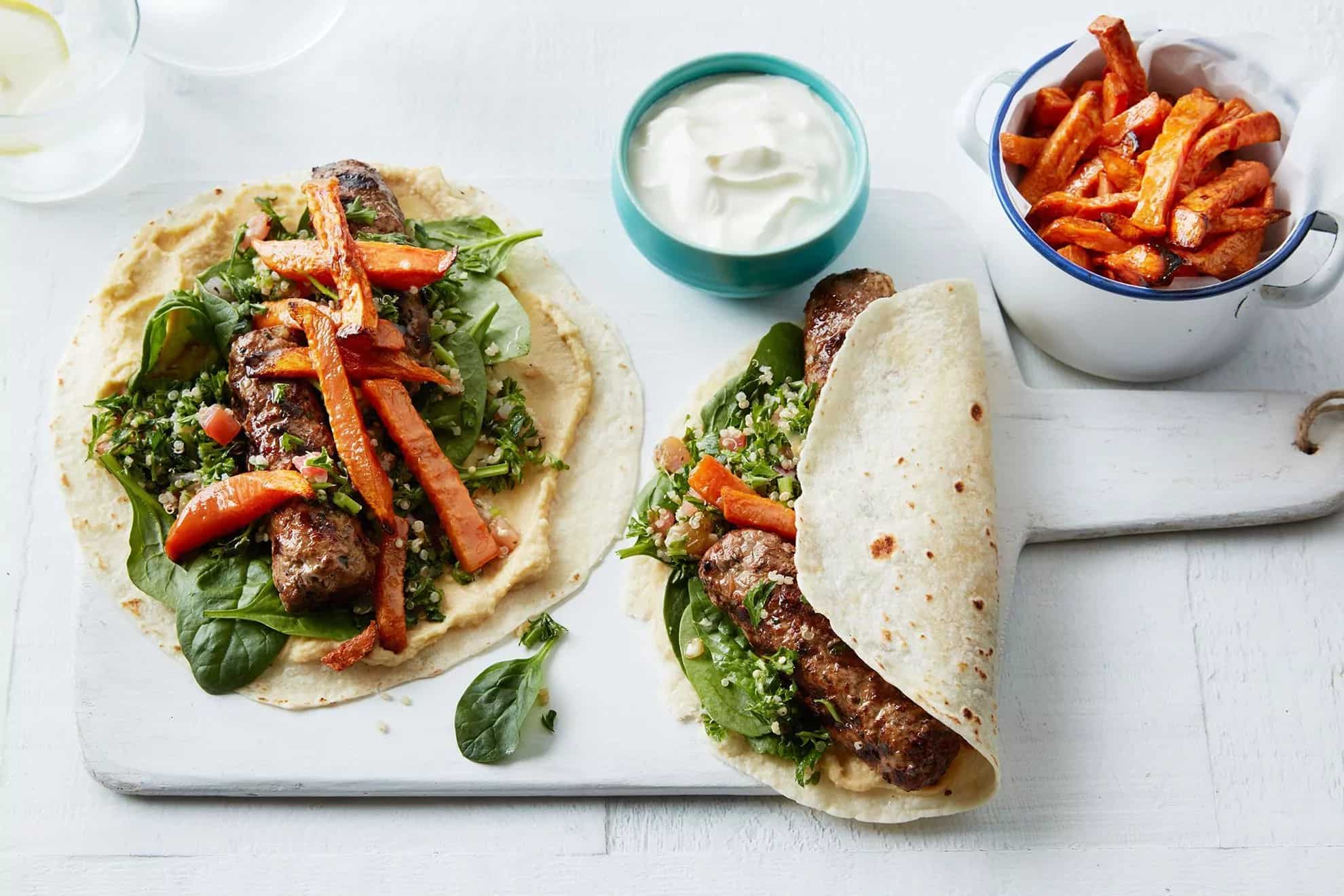 How to make Mediterranean-style Beef Wraps Recipe