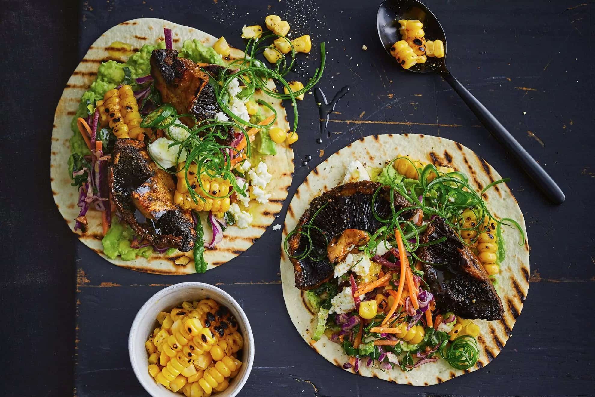 How to make Mexican Mushroom Tacos With Lime-spiked Avo Recipe