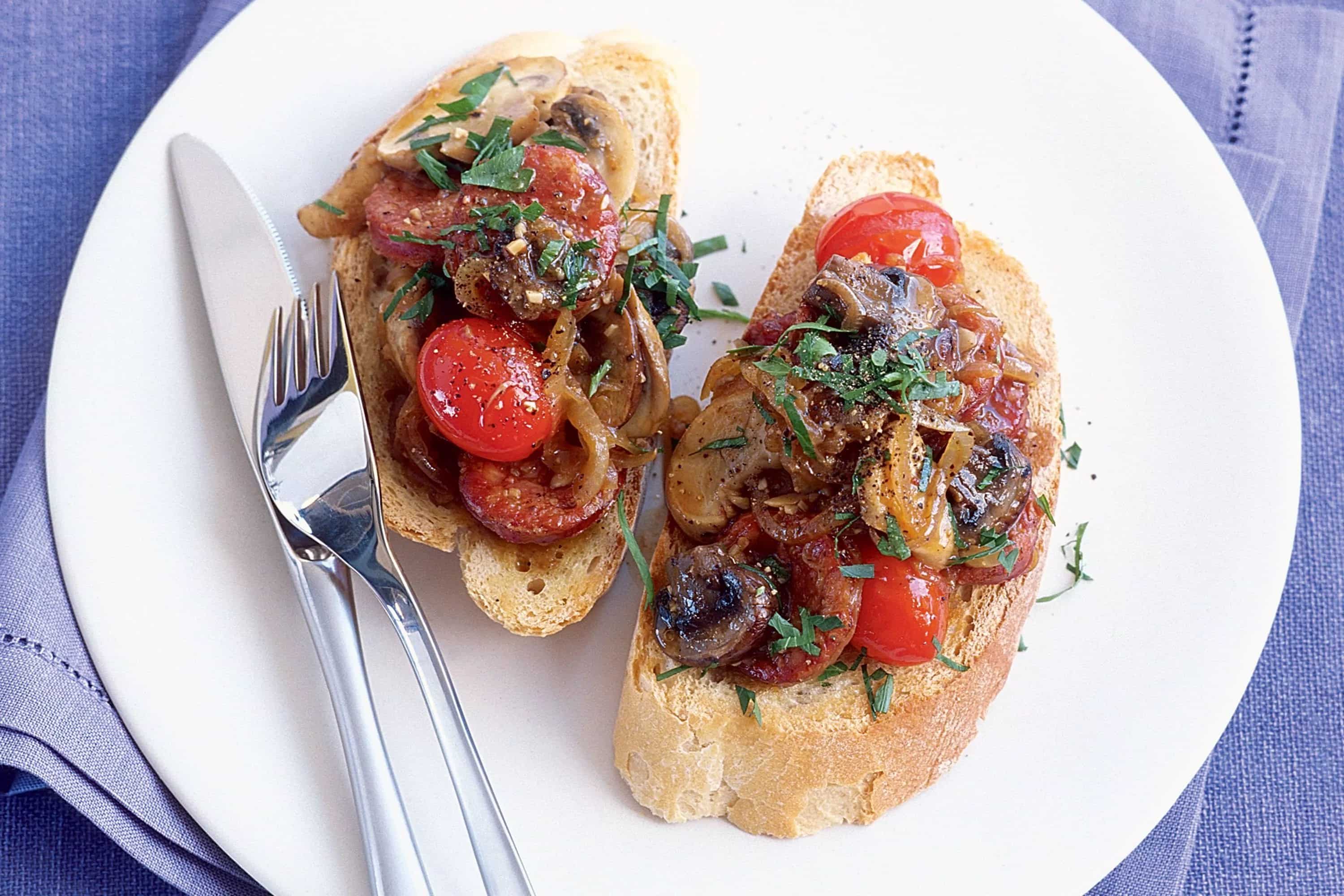 How to make Mushrooms And Chorizo On Toast Recipe