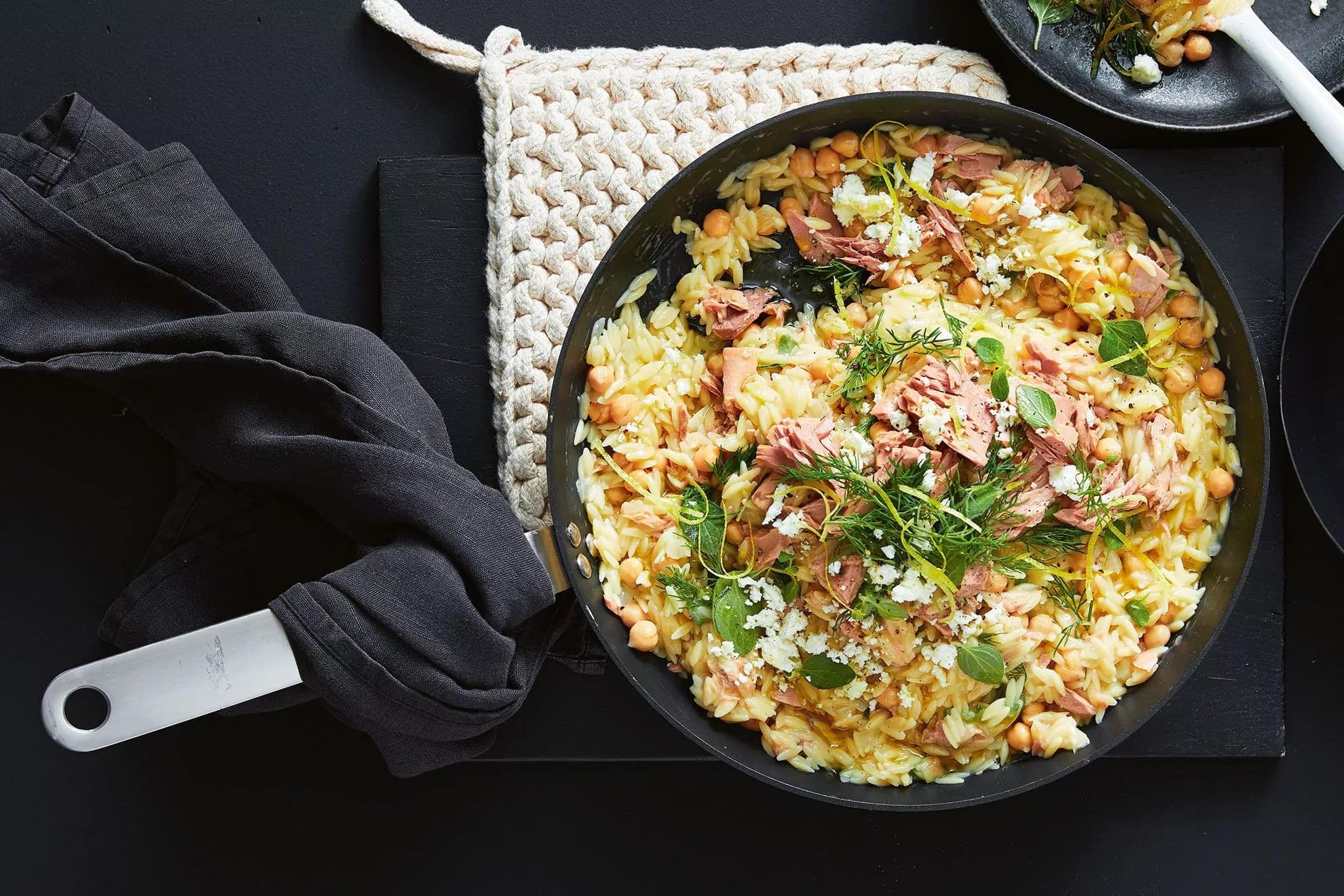 How to make One-pan Greek Risoni With Tuna Recipe