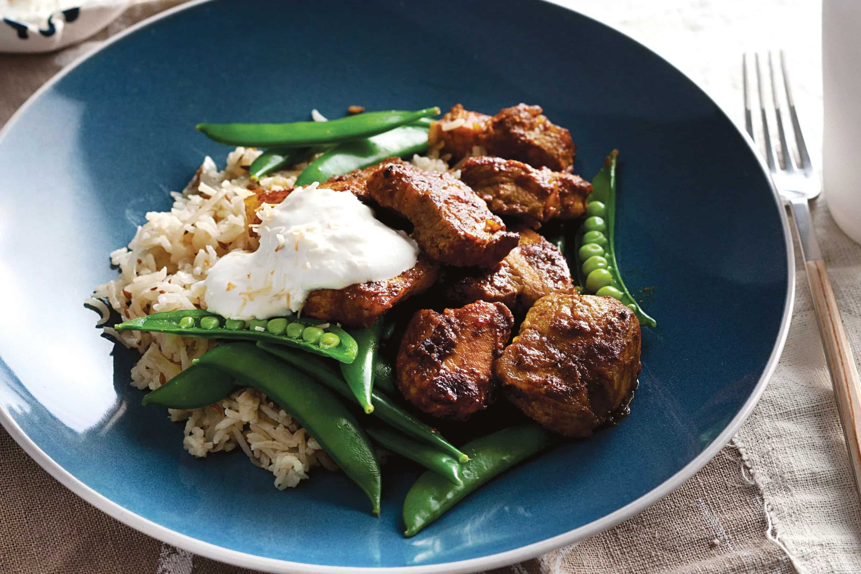 How to make Pork Belly Tikka With Cumin Rice Recipe