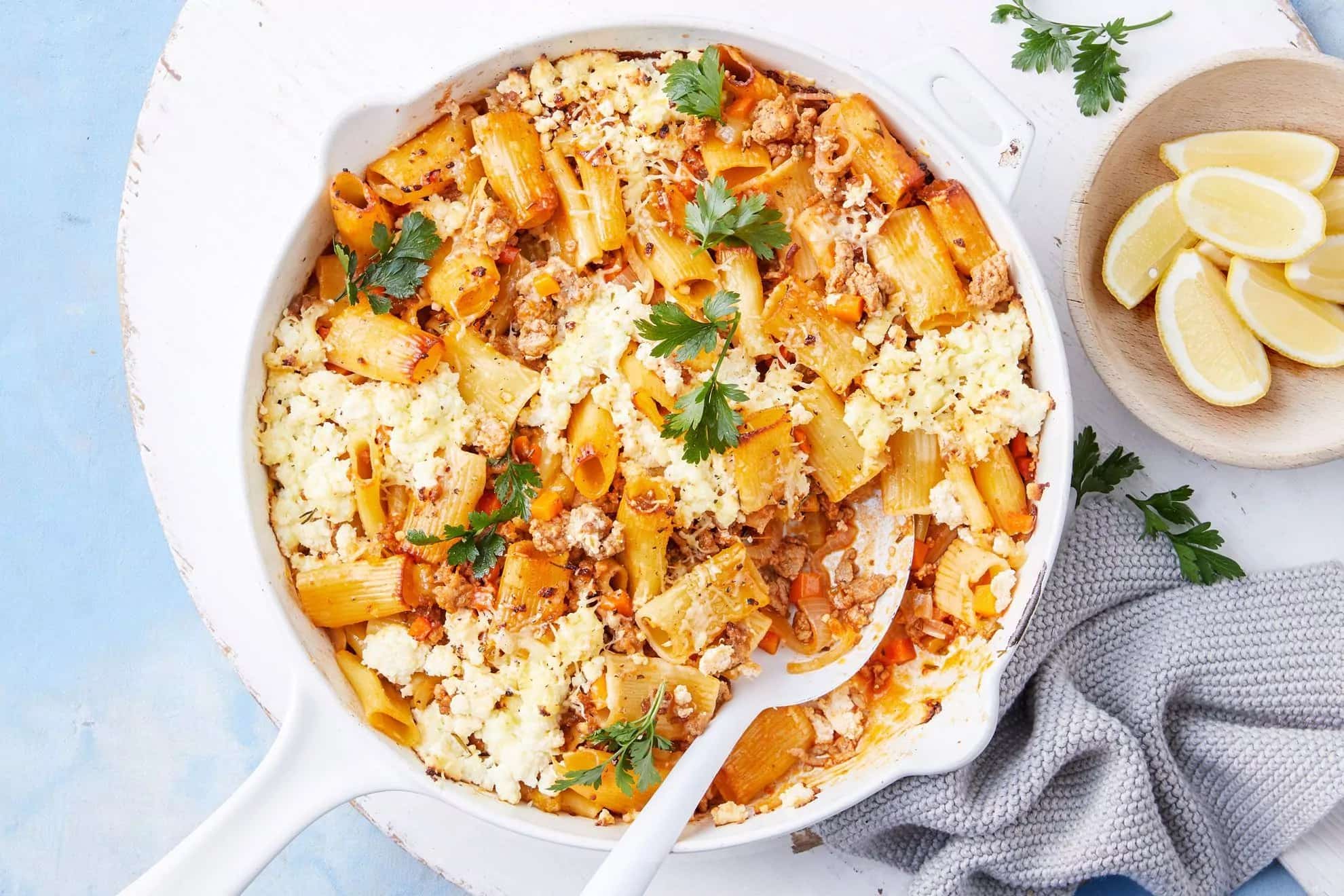 How to make Pork Lemon And Ricotta Pasta Bake Recipe