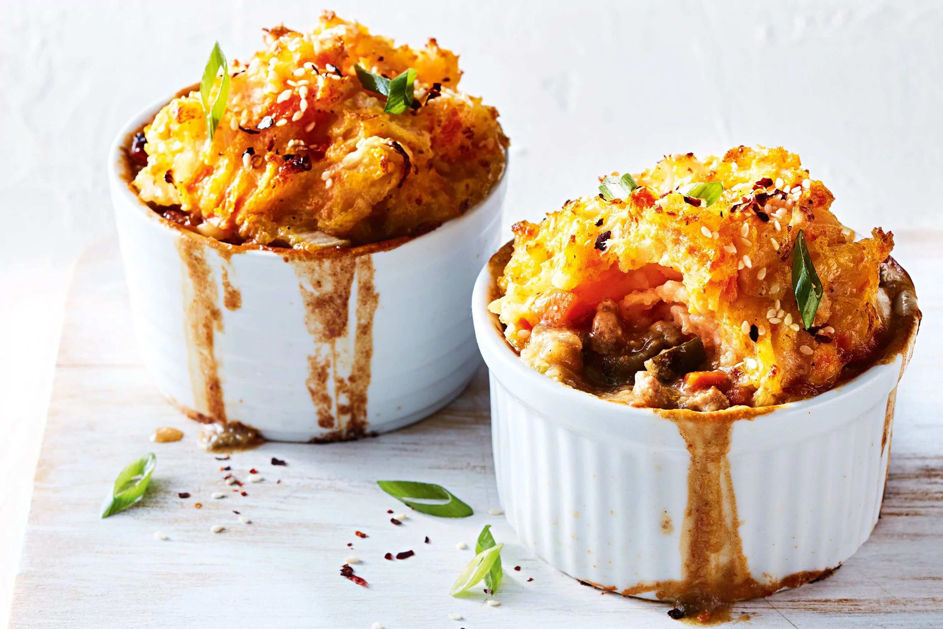 How to make Pork And Miso Pot Pies With Wombok Mash Recipe