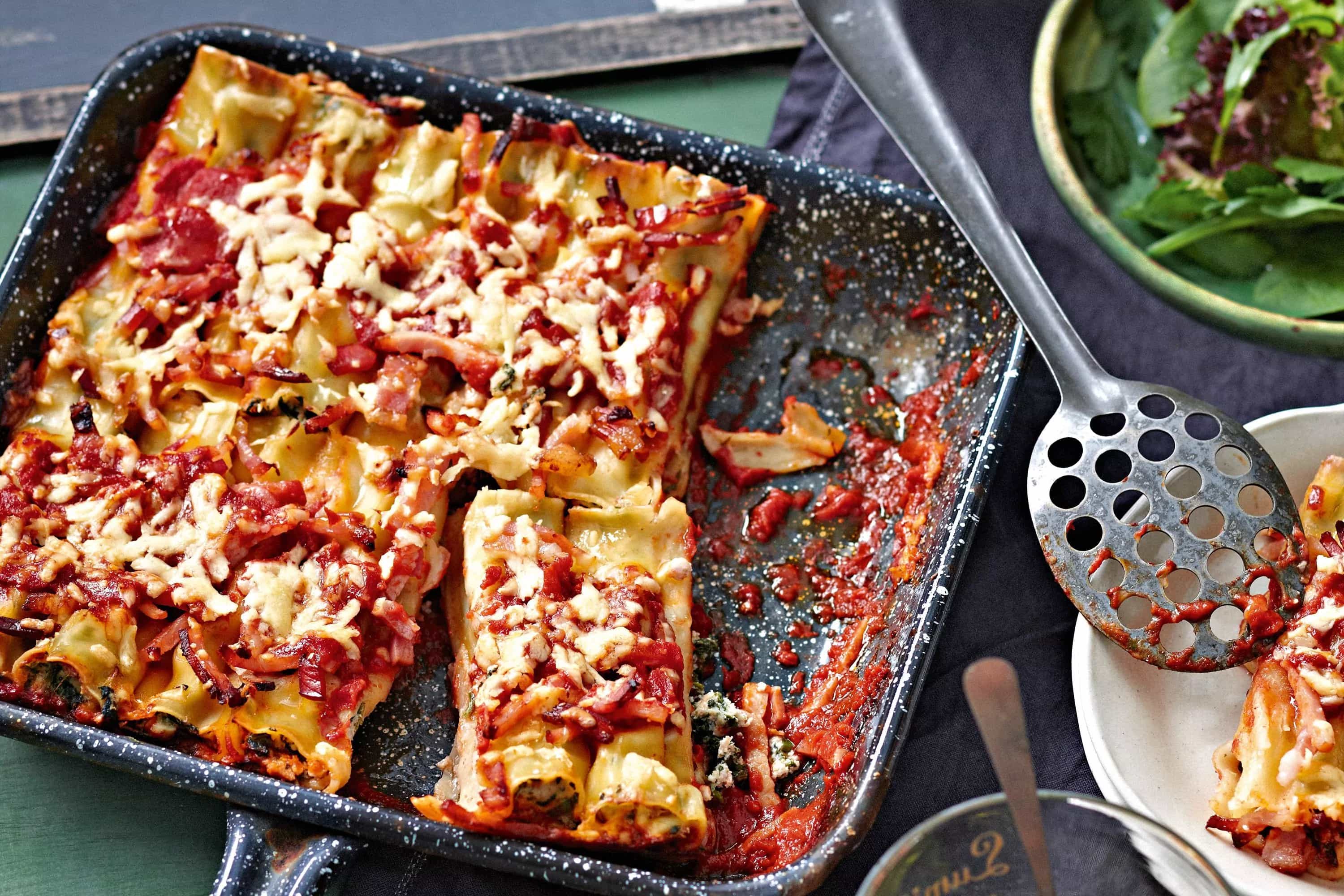 How to make Pork Spinach & Ricotta Cannelloni Recipe