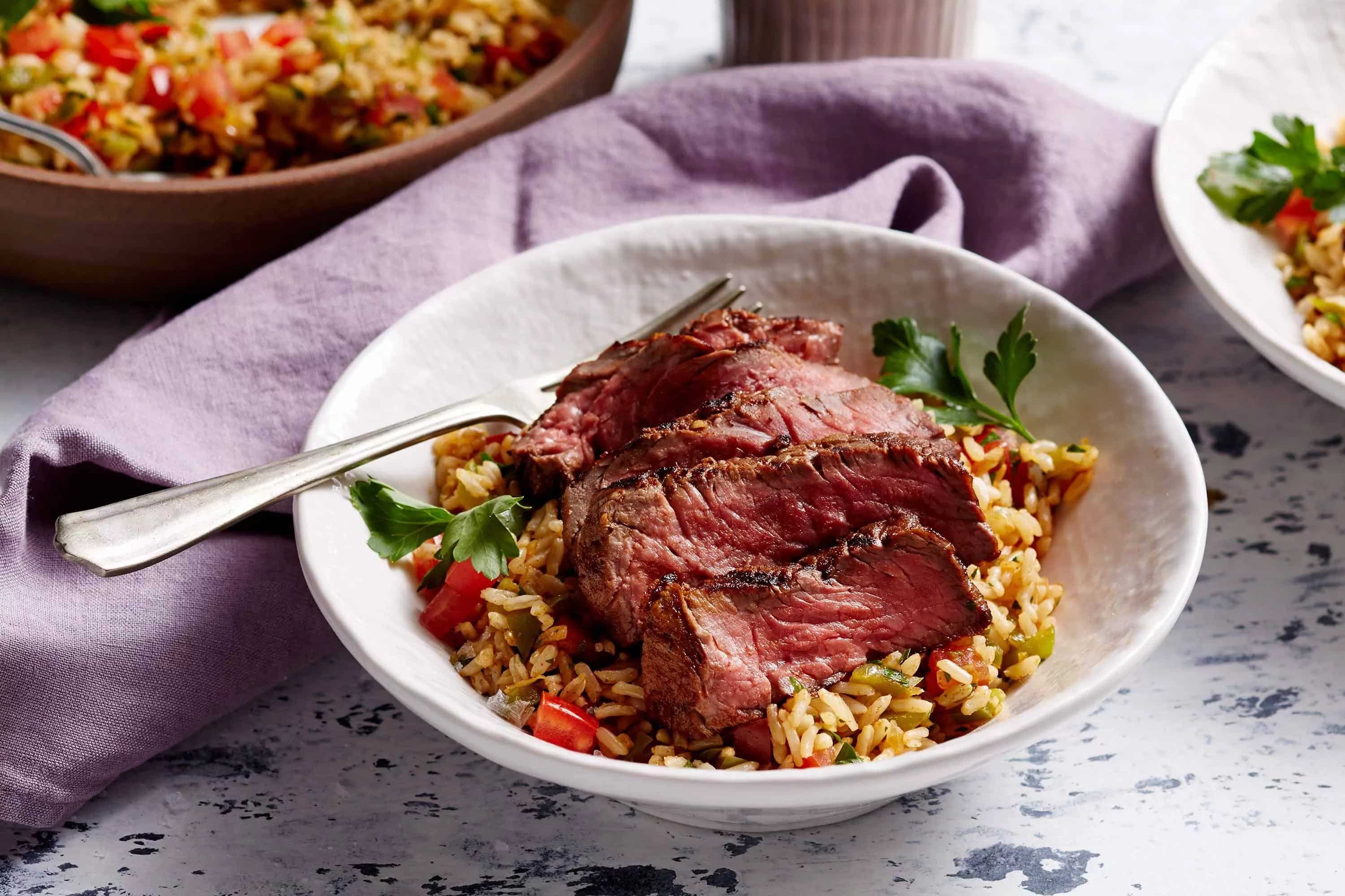 How to make Portuguese Beef With Tomato Rice Recipe