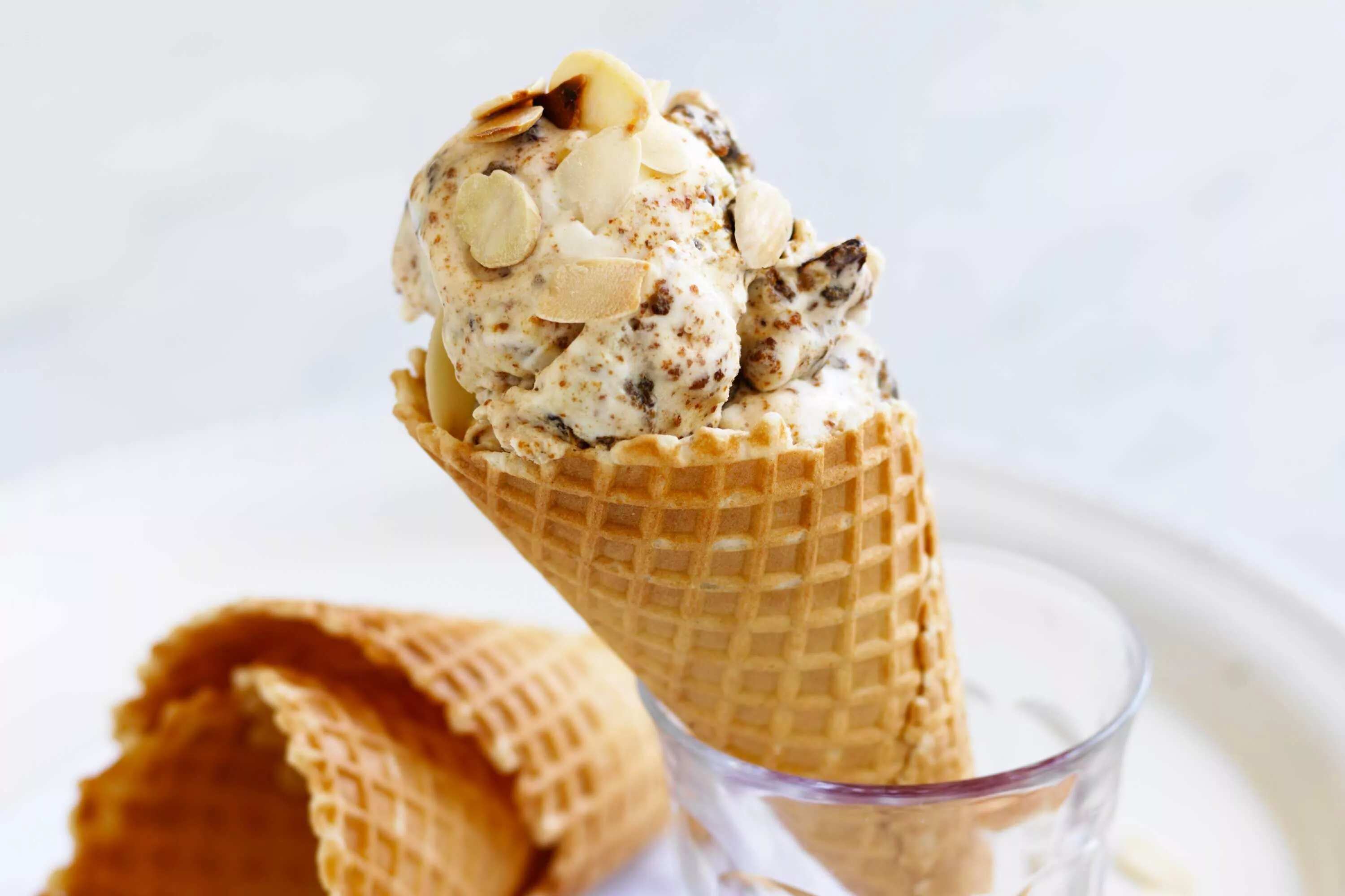 How to make Quick Rum & Raisin Ice-cream Cones Recipe