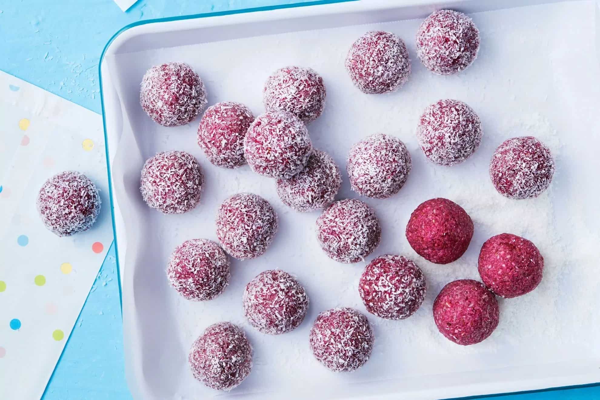 How to make Raspberry Coconut Bliss Balls Recipe