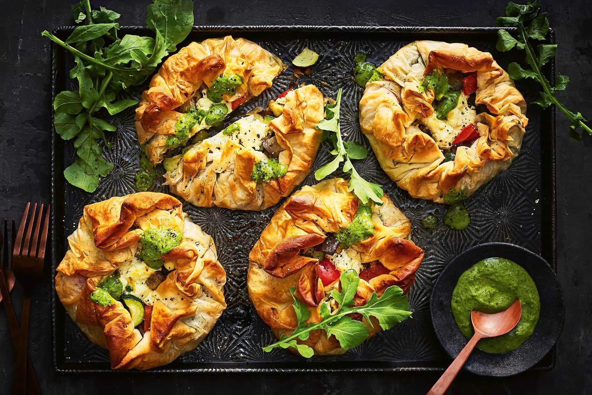 How to make Ratatouille & Persian Feta Filo Parcels Recipe