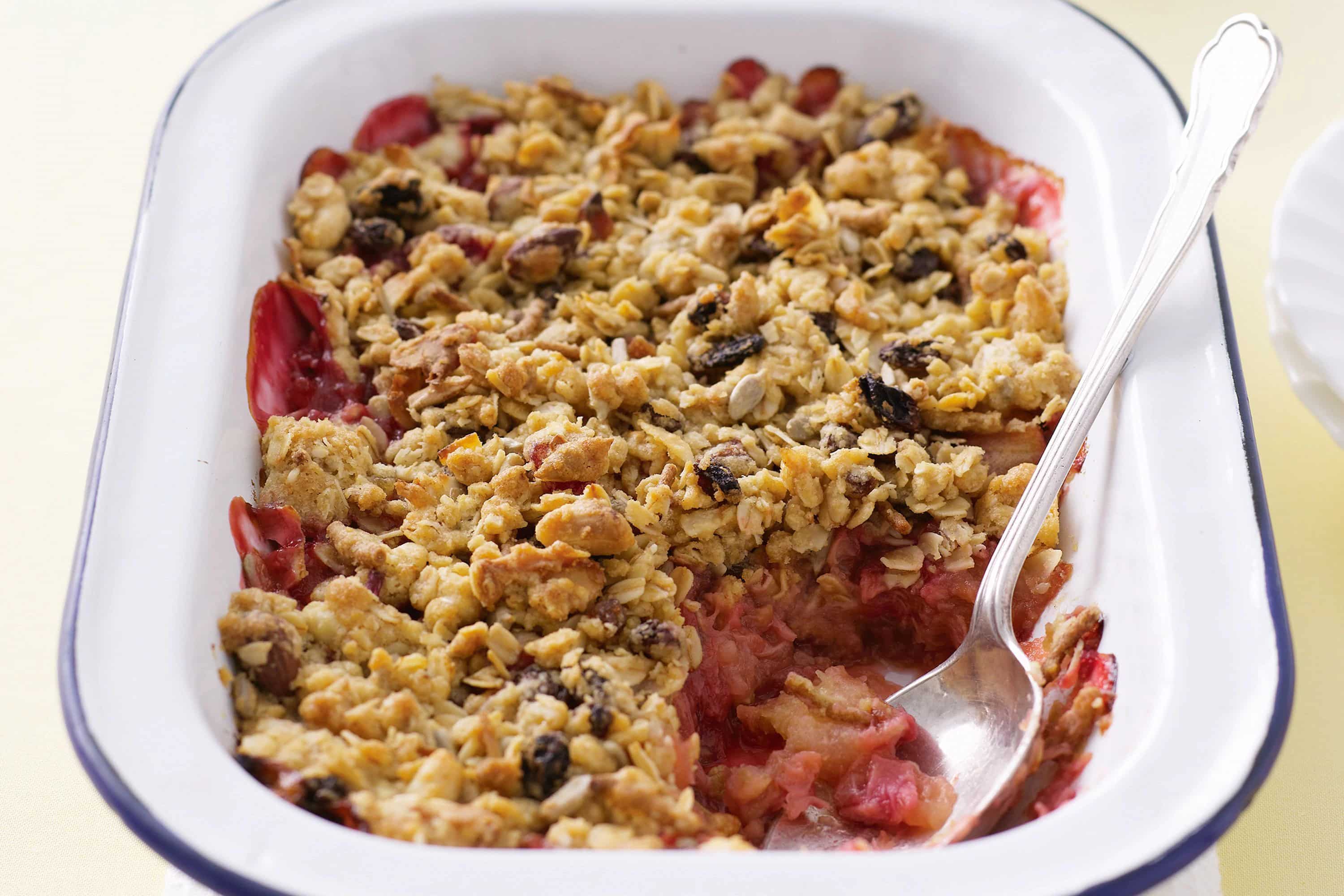 How to make Rhubarb Muesli Crumble Recipe