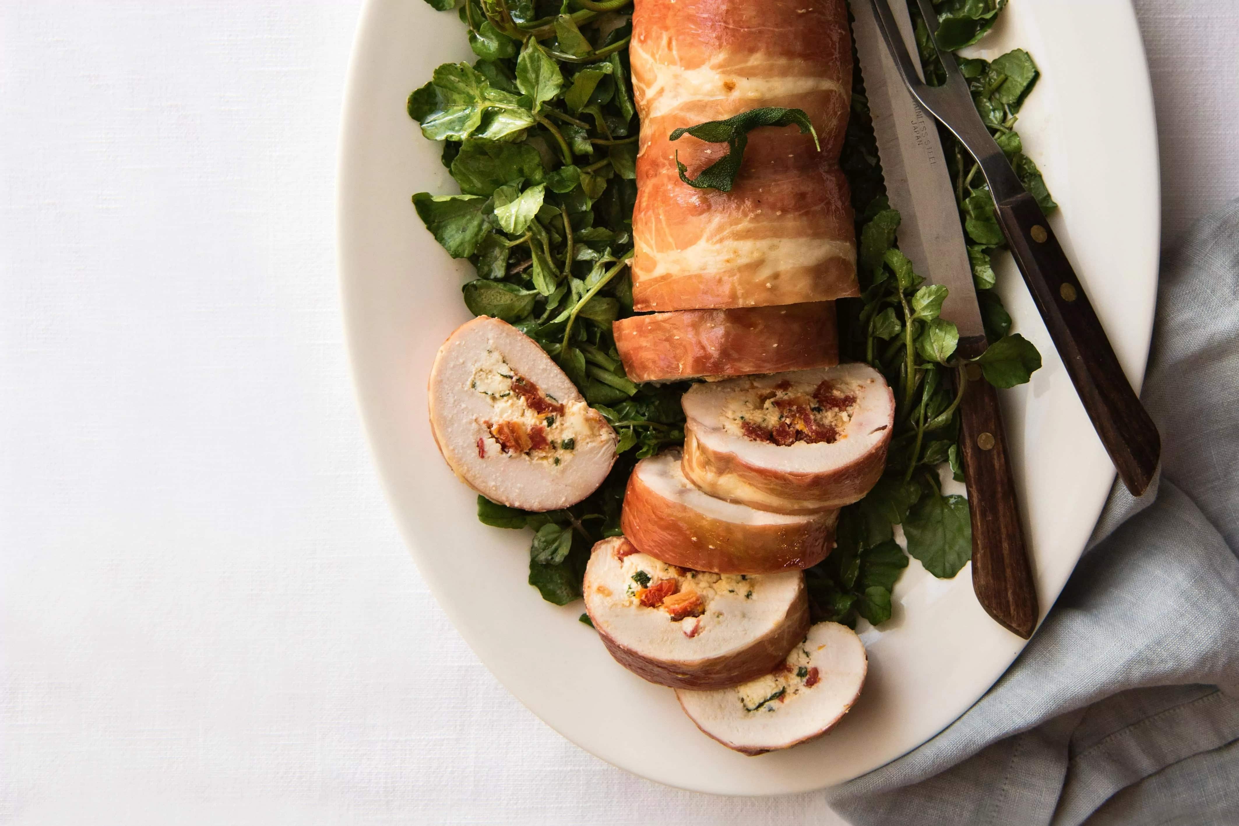 How to make Ricotta And Sun-dried Tomato Chicken Roulade Recipe