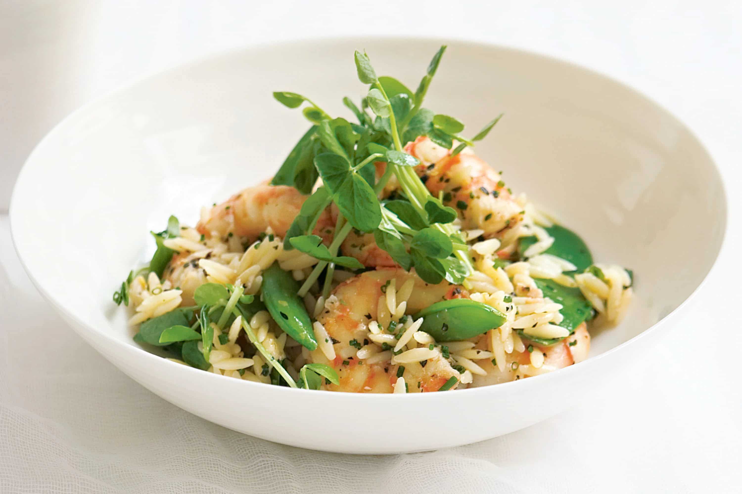 How to make Risoni With Lemon Pepper Prawns Recipe