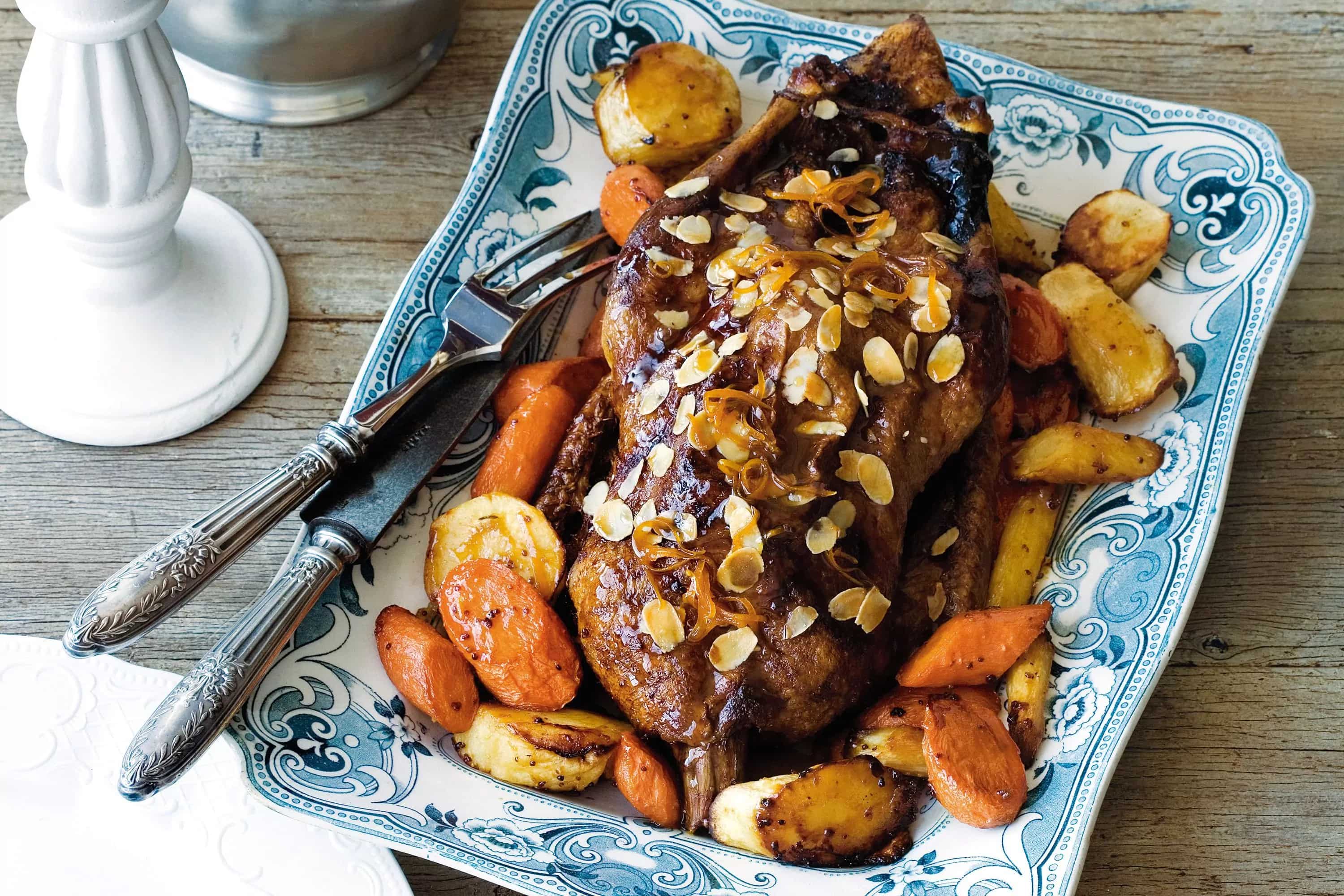 How to make Roast Duck With Prune And Scented Orange Stuffing Recipe