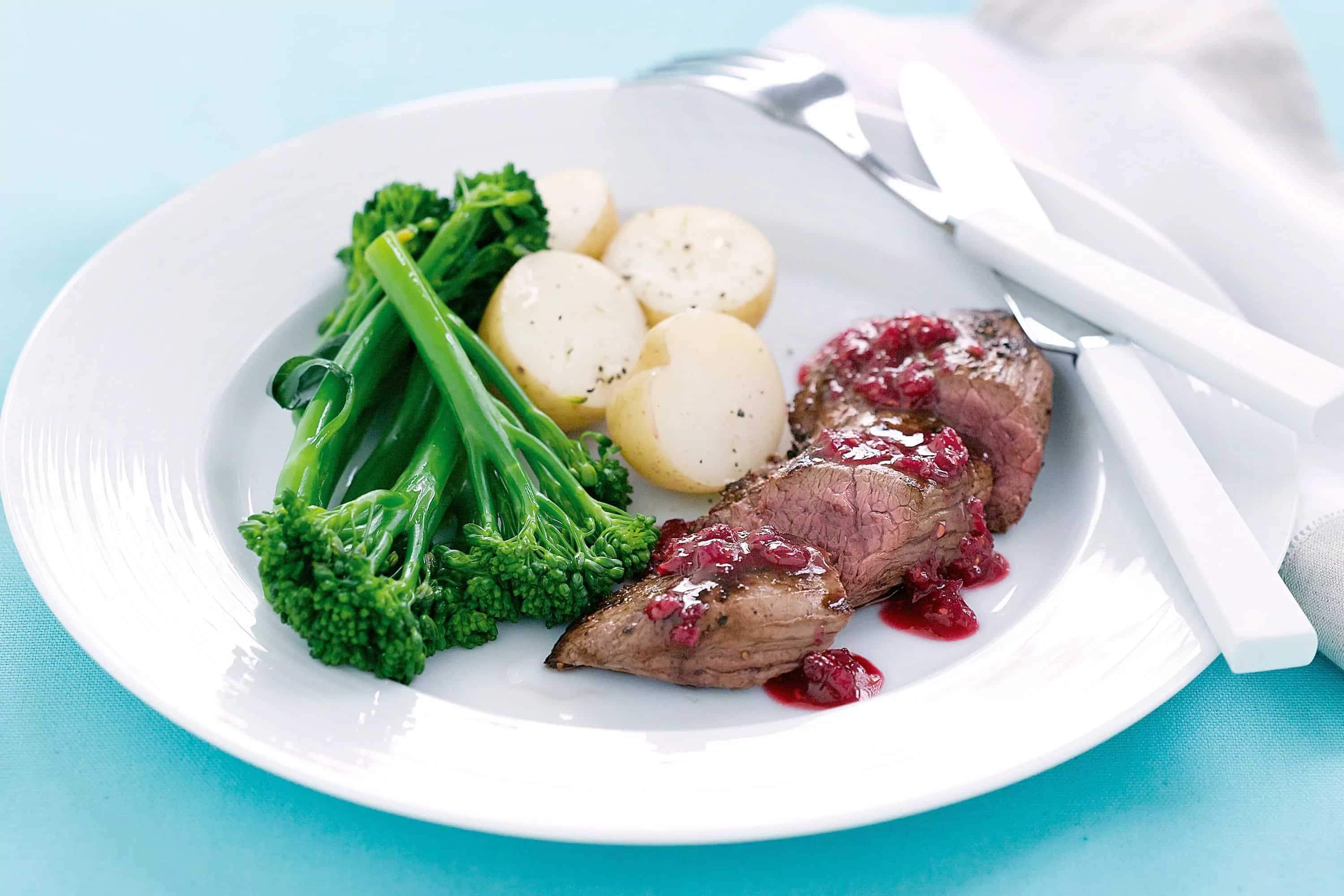 How to make Seared Kangaroo With Raspberry Glaze Recipe