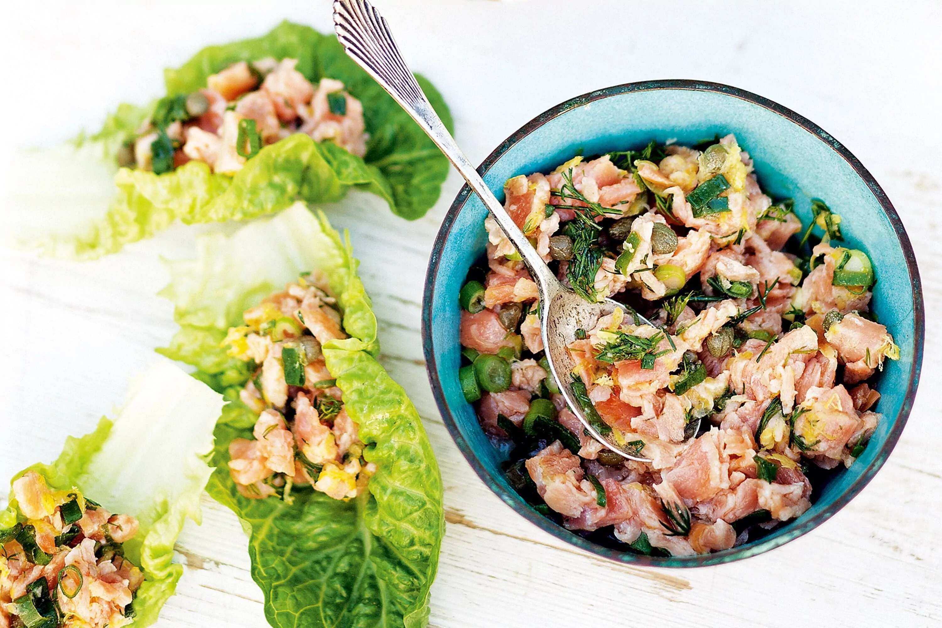 How to make Smoked Salmon And Lettuce Bites Recipe