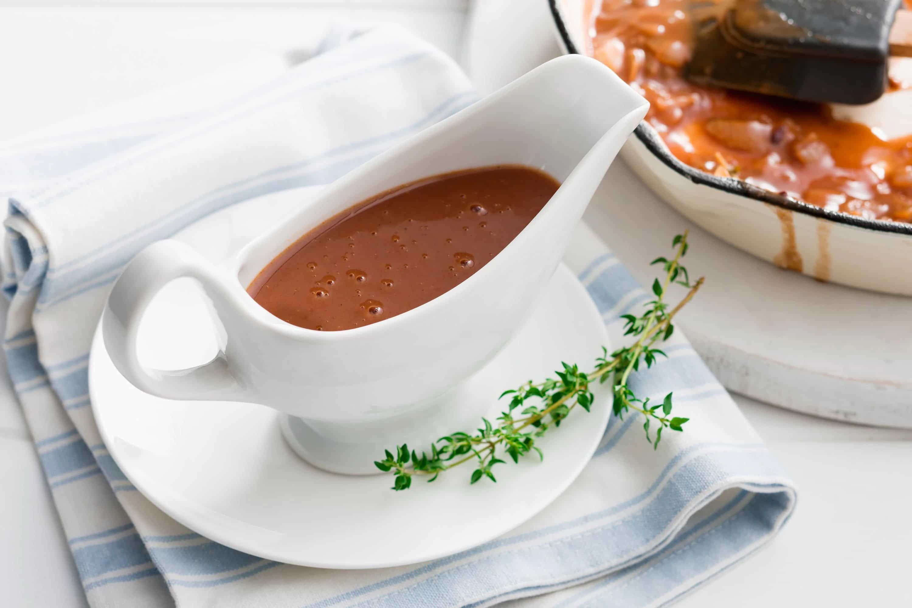 How to make Smoky Red Wine Gravy Without Drippings Recipe