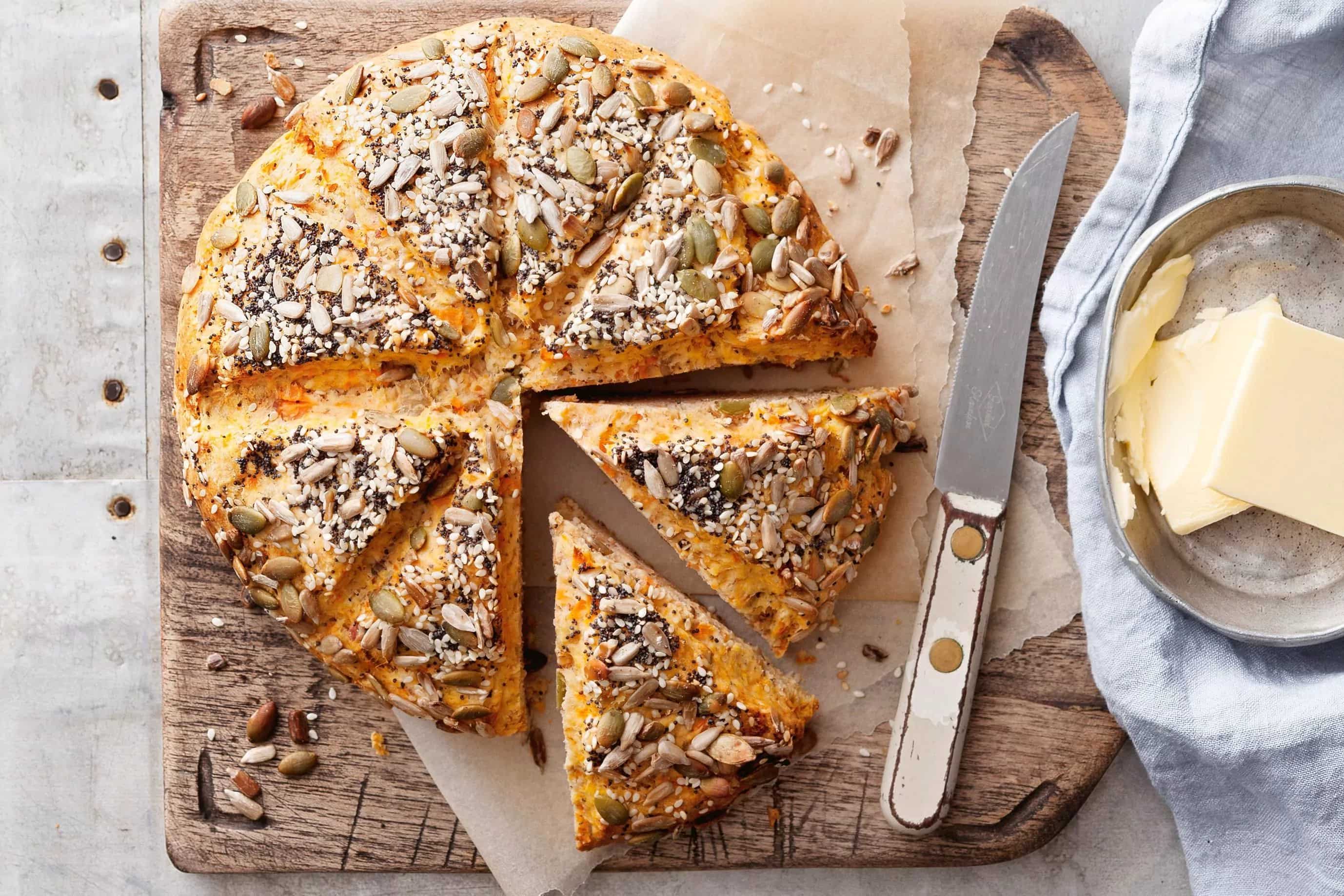 How to make Sweet Potato And Mixed Seed Damper Recipe