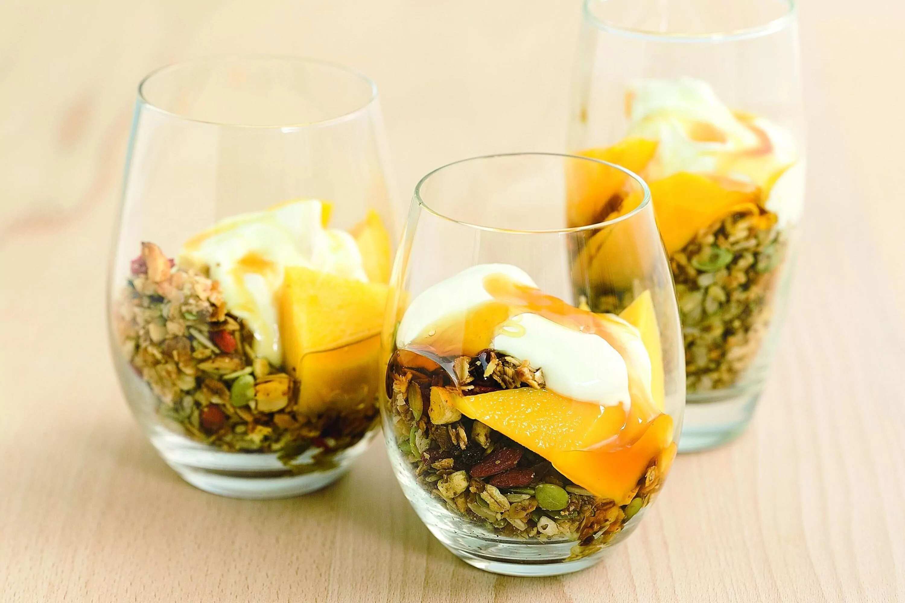 How to make Toasted Muesli Mango & Yoghurt Breakfast Parfait Recipe