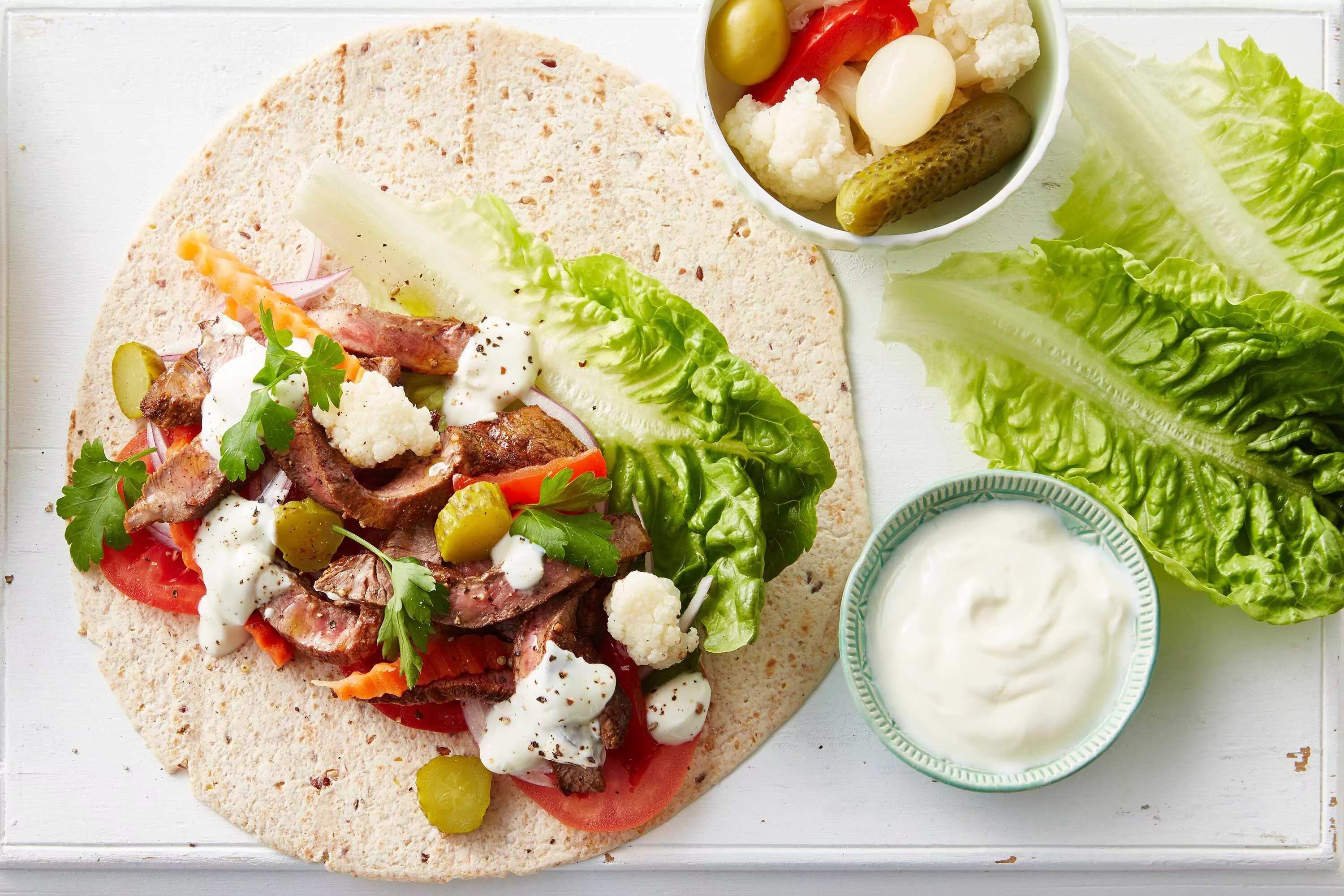 How to make Turkish Wraps With Garlic Sauce Recipe