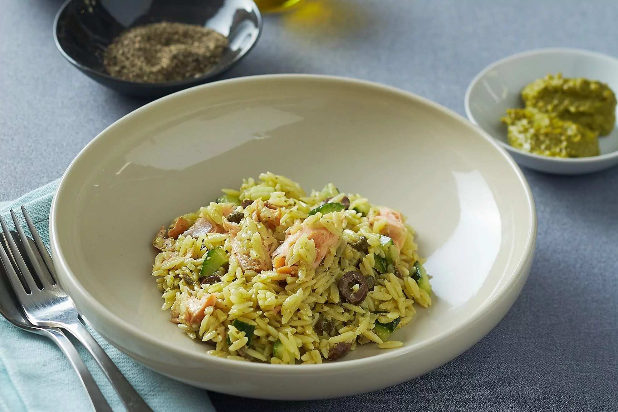 How to make Warm Risoni Salad With Smoked Ocean Trout And Pesto ...