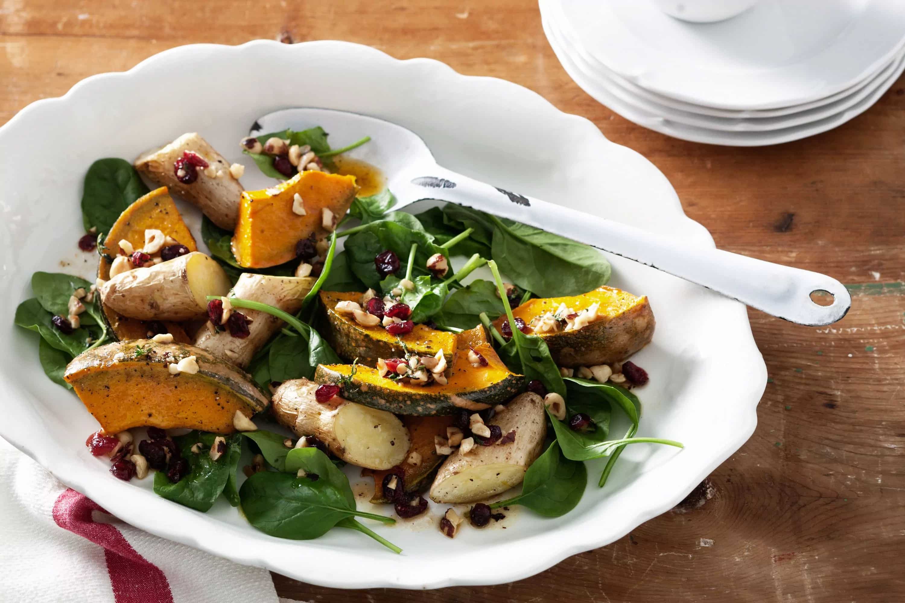 How to make Warm Roasted Pumpkin And Potato Salad Recipe