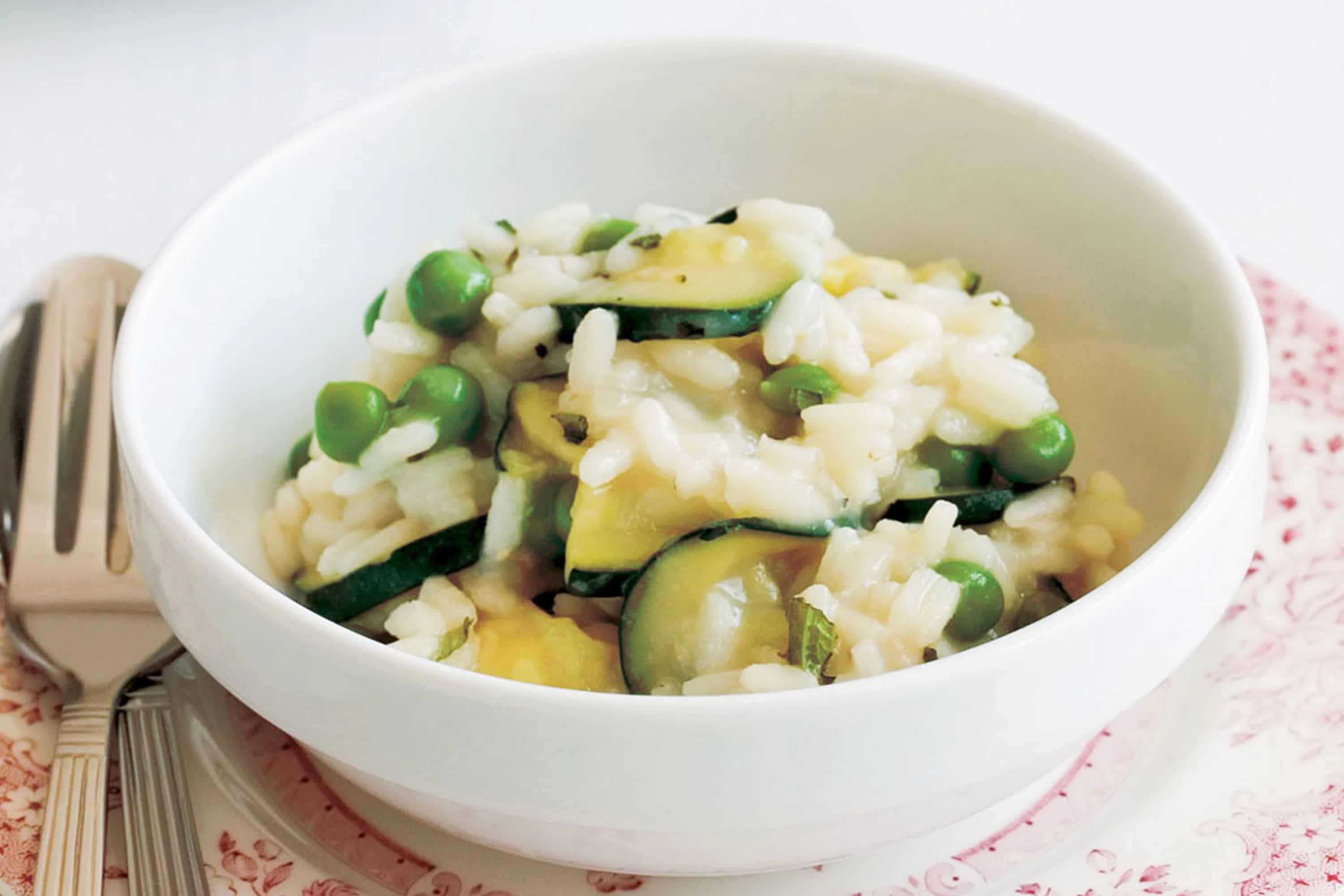 How to make Zucchini Pea And Mint Risotto Recipe
