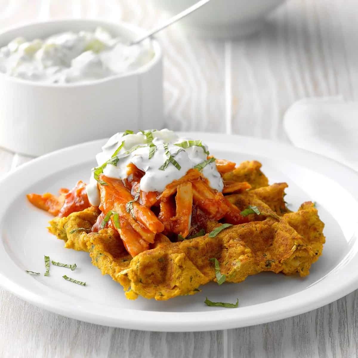 How to make Chicken And Falafel Waffles Recipe