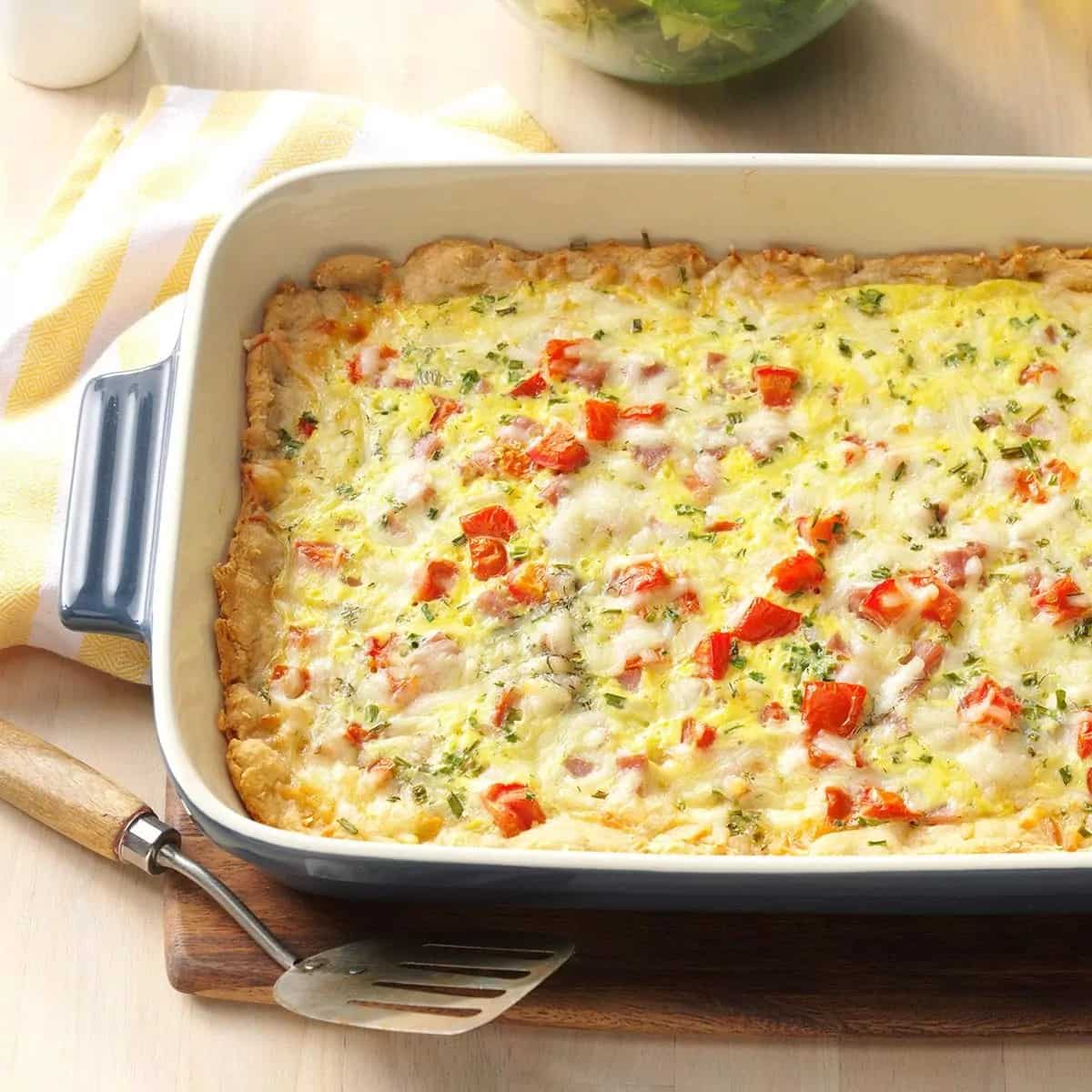 How to make Chive-ham Brunch Bake Recipe