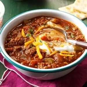 How to make Double-duty Hearty Chili Without Beans Recipe