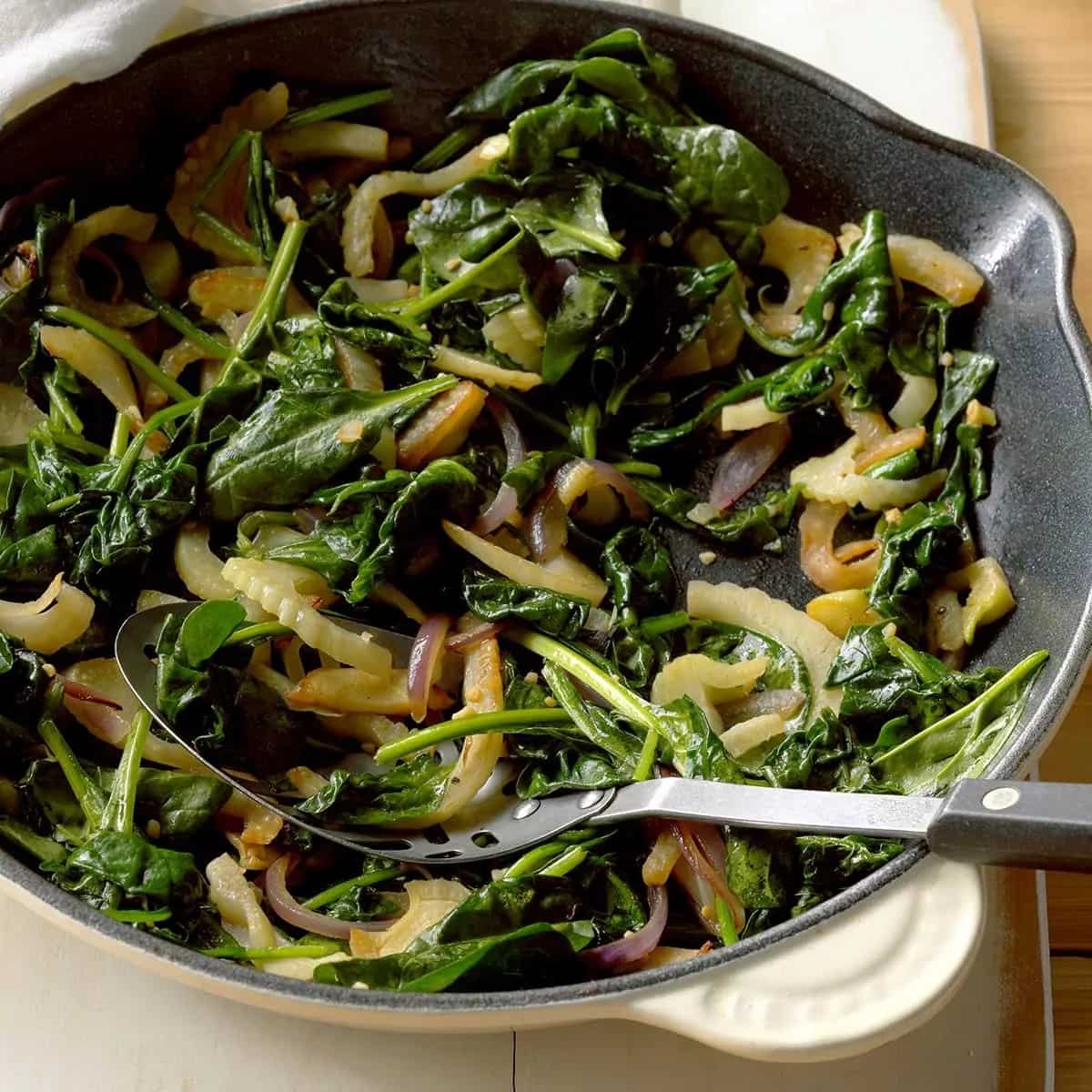 How to make Fennel Spinach Saute Recipe