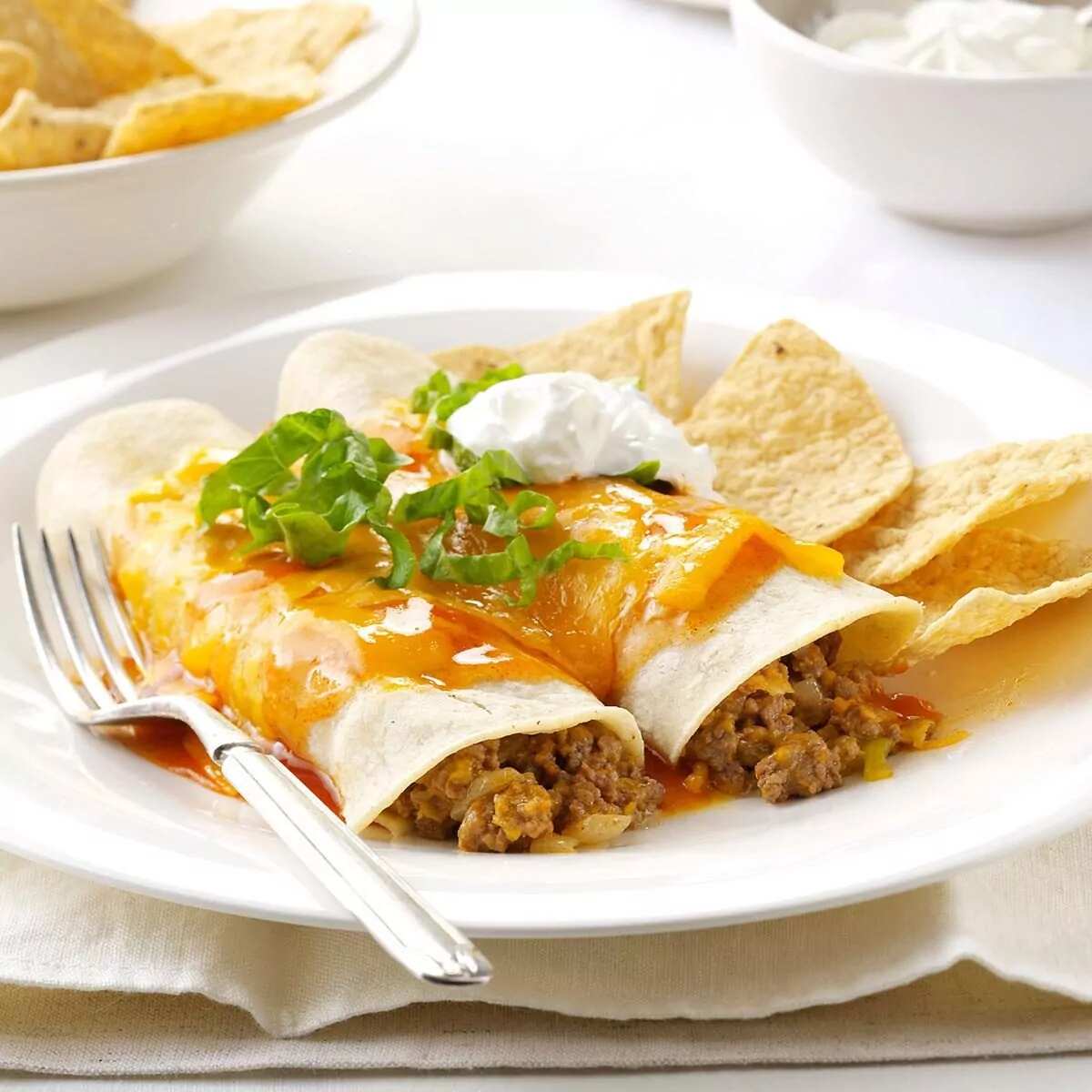 How to make Microwave Beef & Cheese Enchiladas Recipe