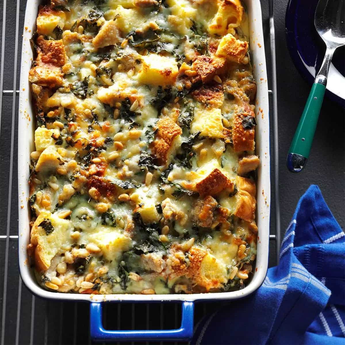 How to make Pesto Chicken Strata Recipe