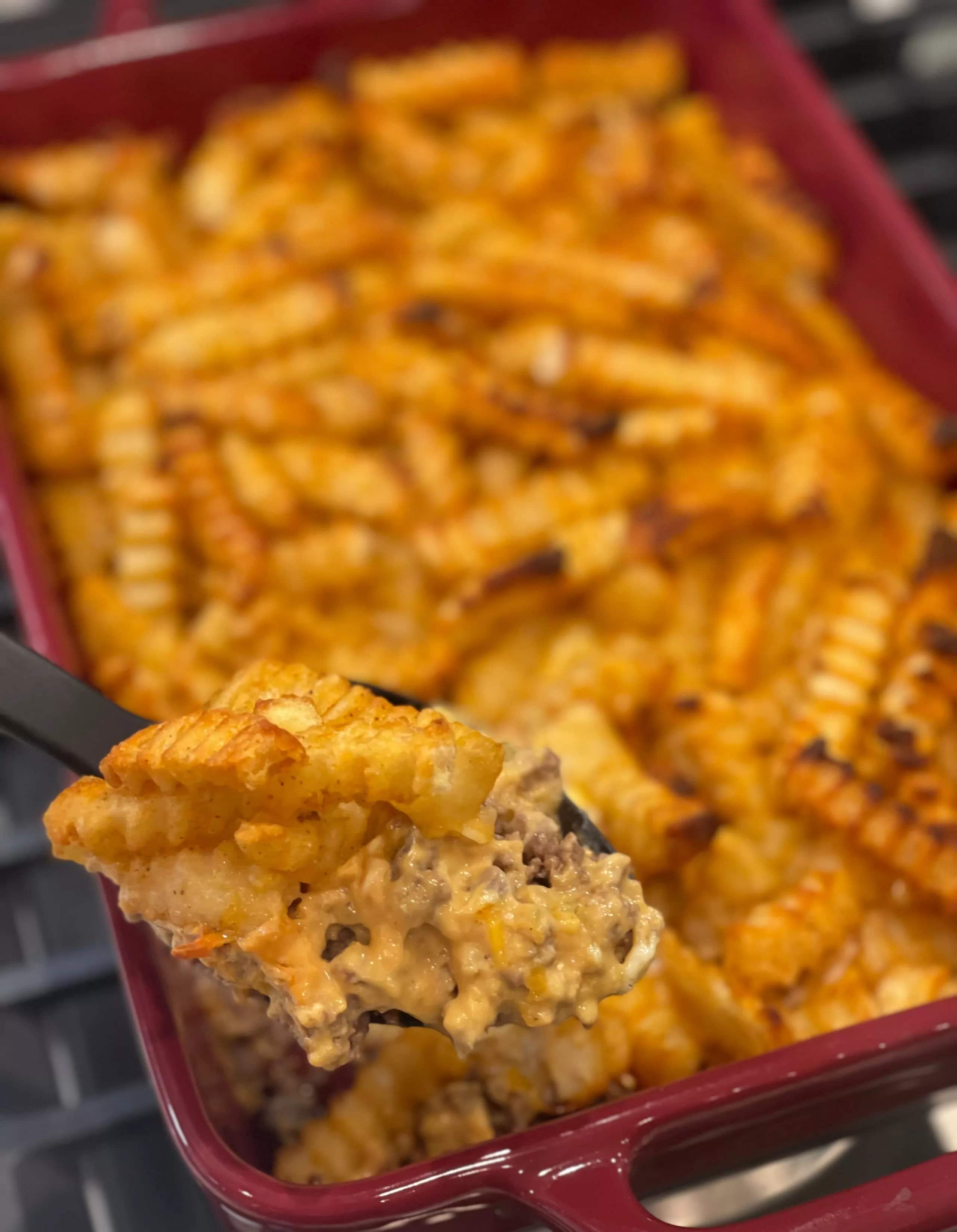 How to make Cheeseburger French Fry Casserole Recipe