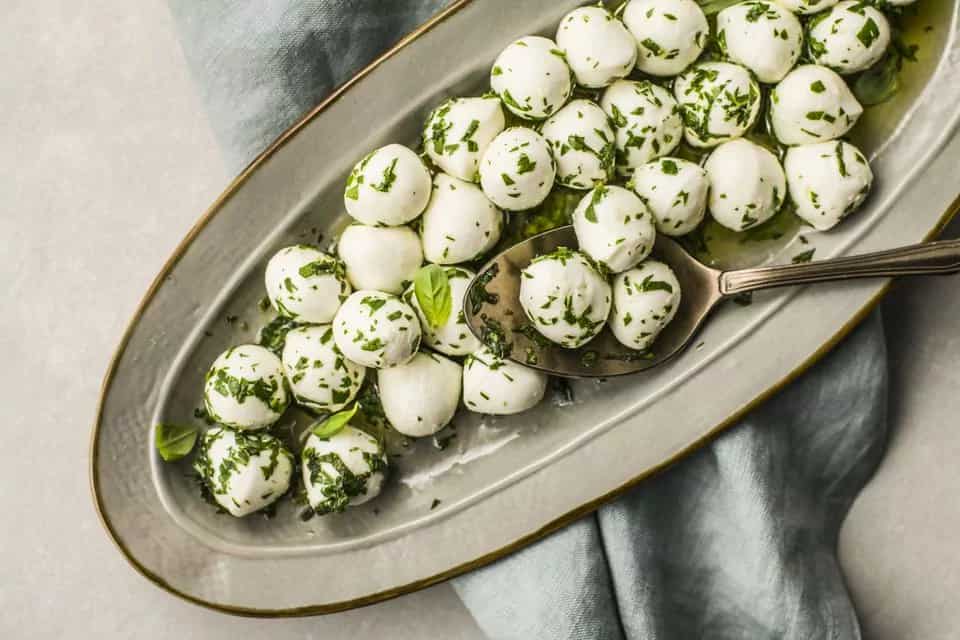 How to make Marinated Baby Mozzarella Recipe