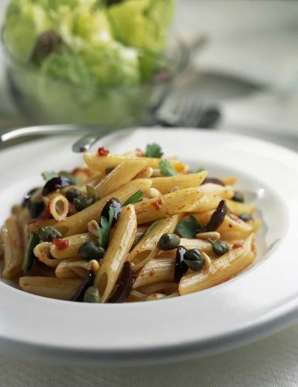How to make Pasta With Capers Olives And Pine Nuts Recipe